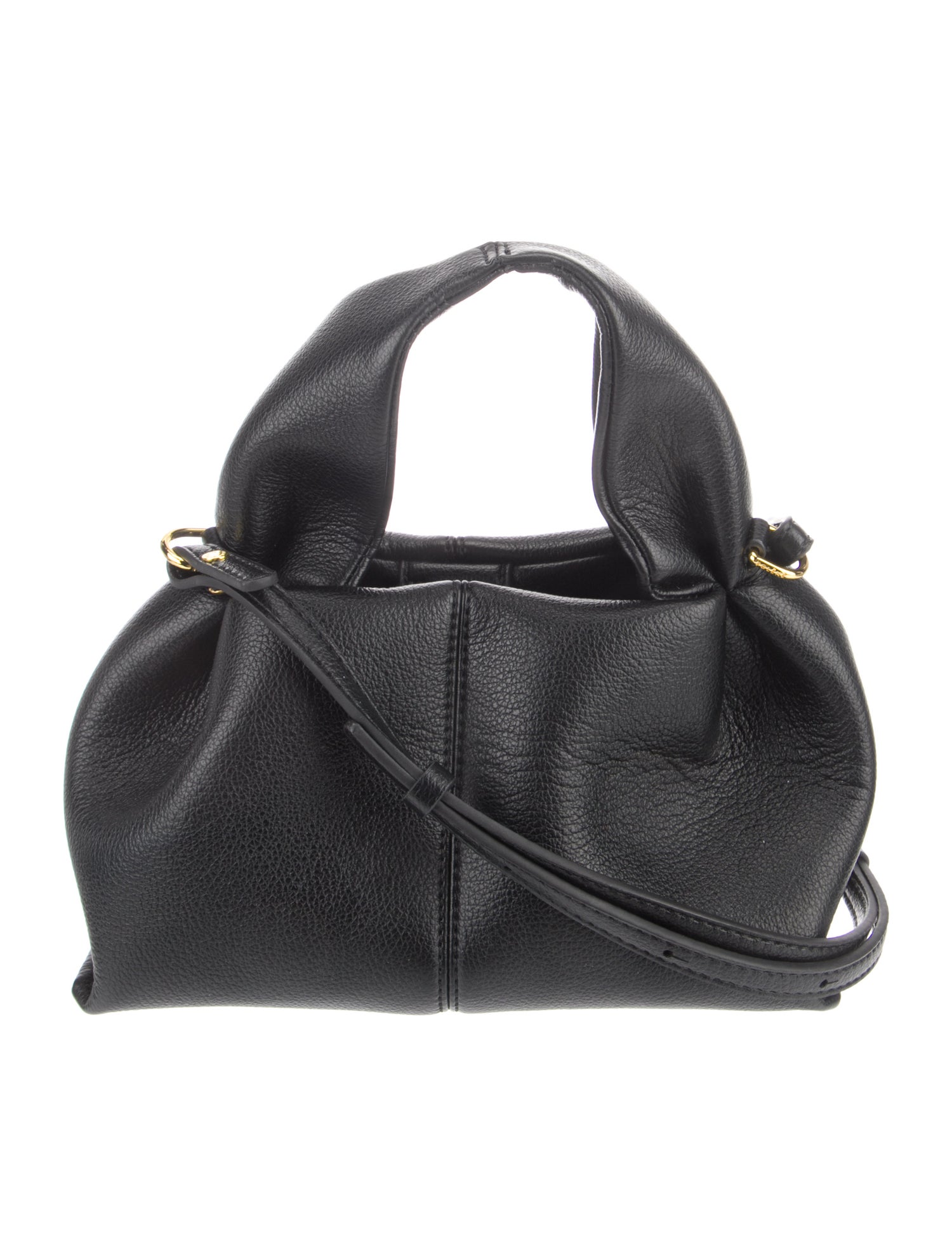 Polène Leather Top Handle Bag - Blue Handle Bags, Handbags - WPLNE23276 ...