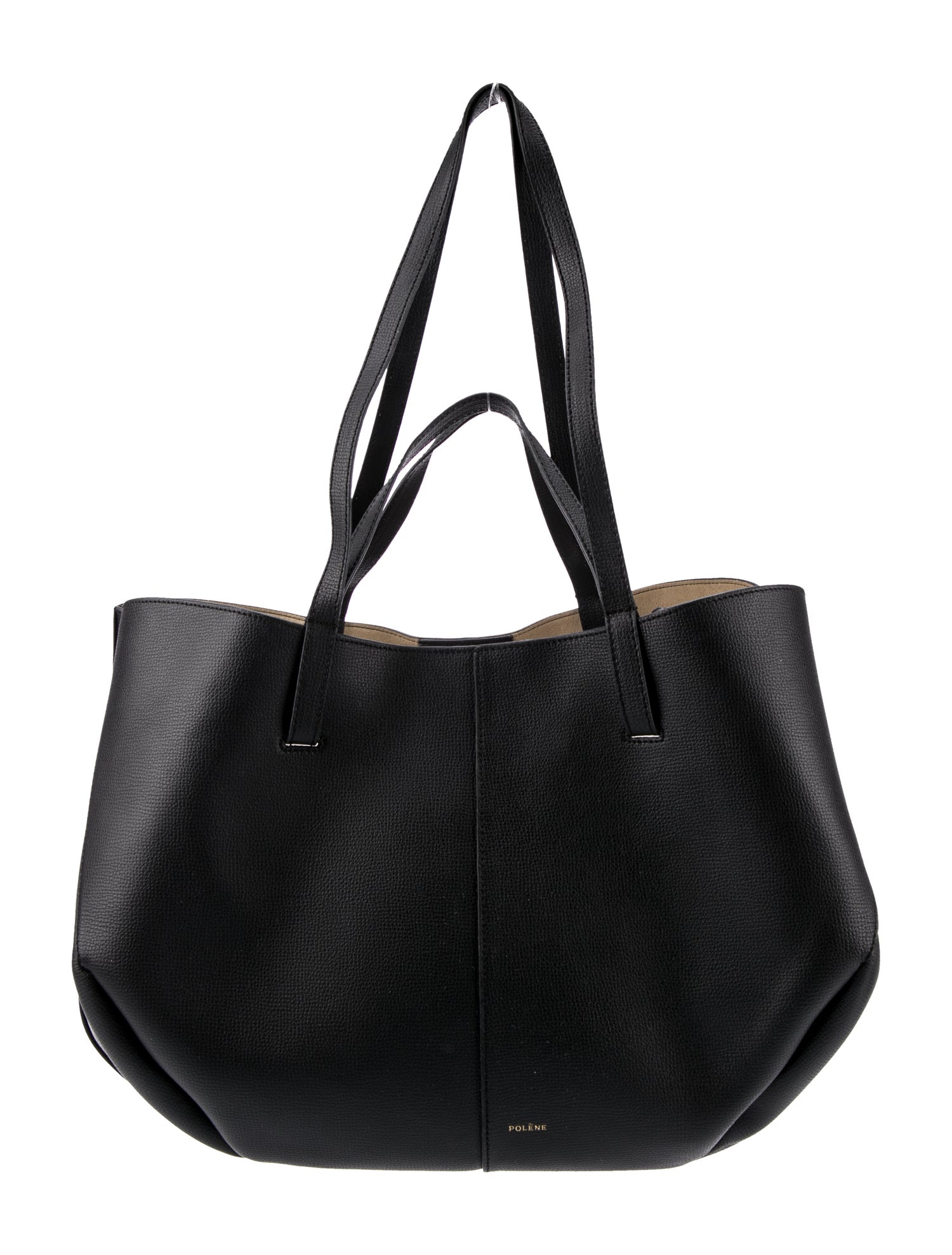 Polène Leather Tote - Black Totes, Handbags - WPLNE23284 | The RealReal