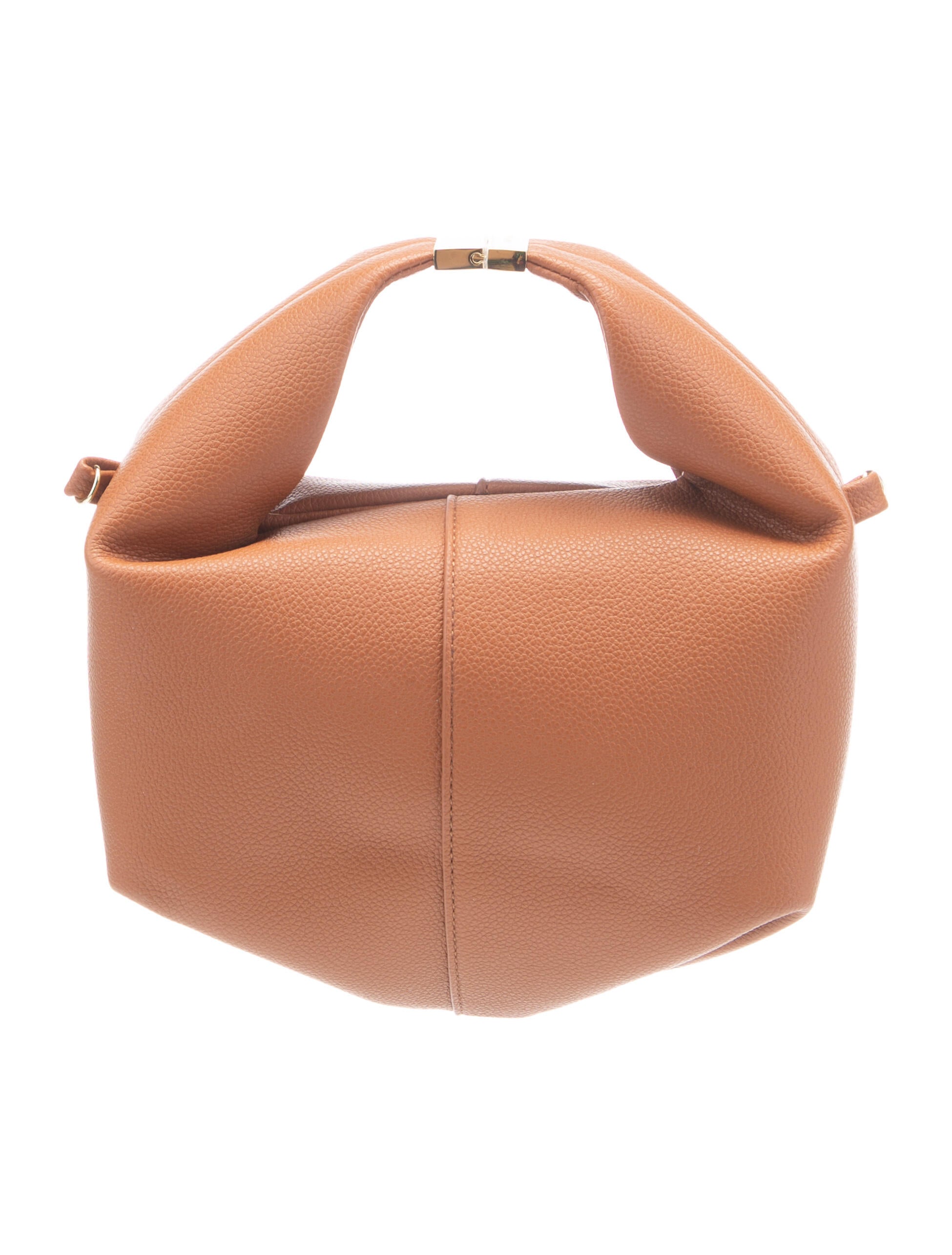 Polène Leather Top Handle Bag - Brown Handle Bags, Handbags ...