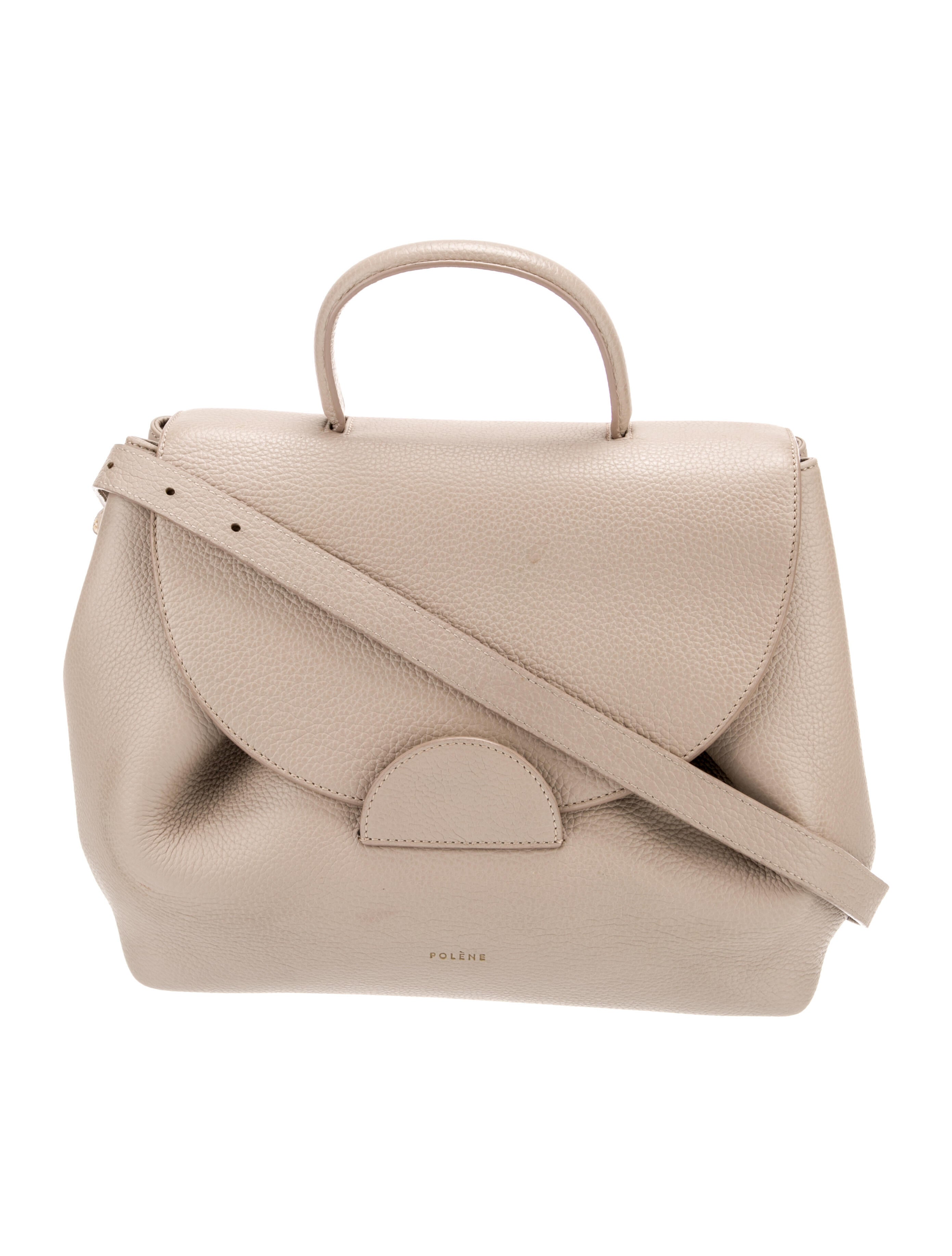 Polène Leather Bucket Bag - Neutrals Crossbody Bags, Handbags ...