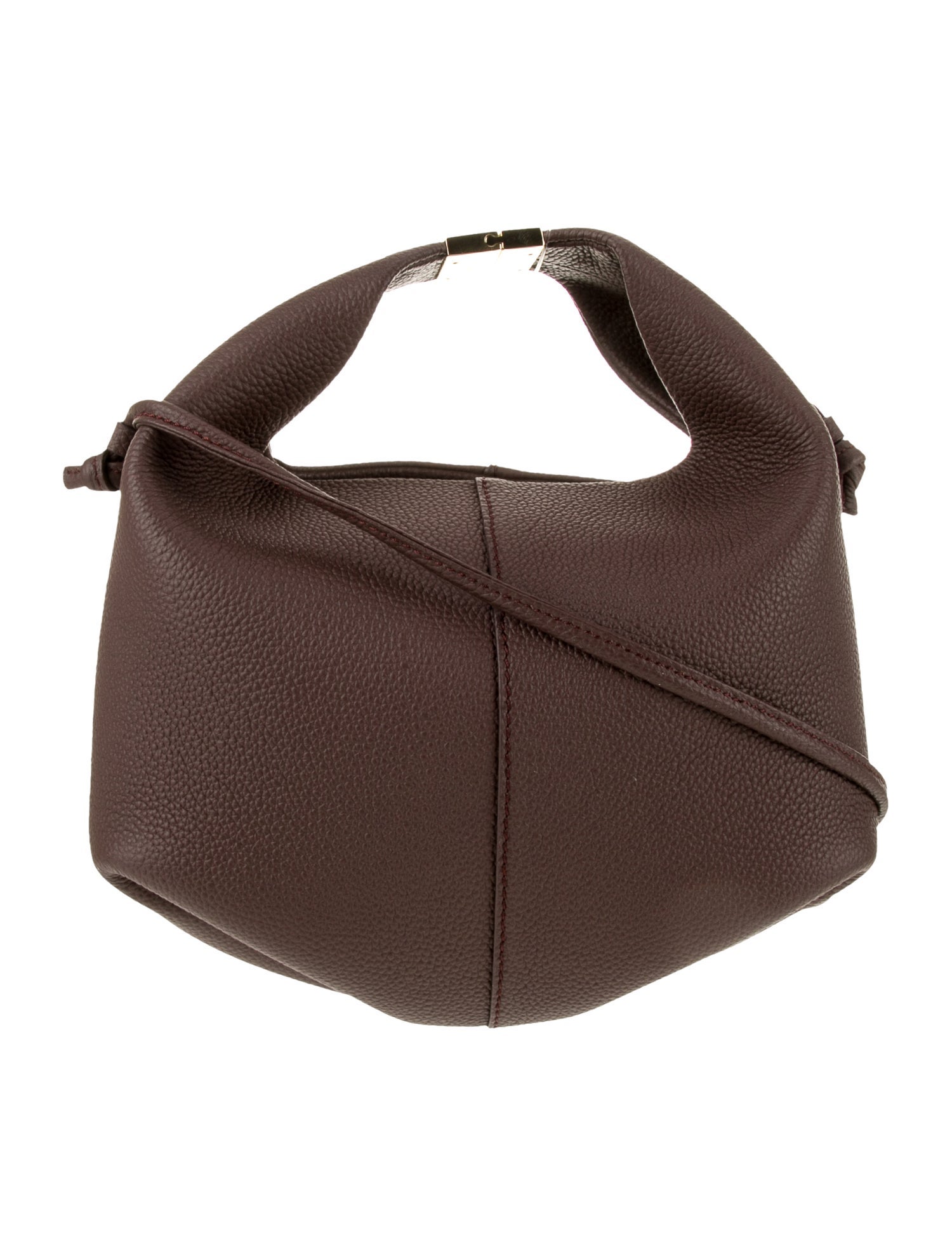 Polène Leather Top Handle Bag - Brown Handle Bags, Handbags ...
