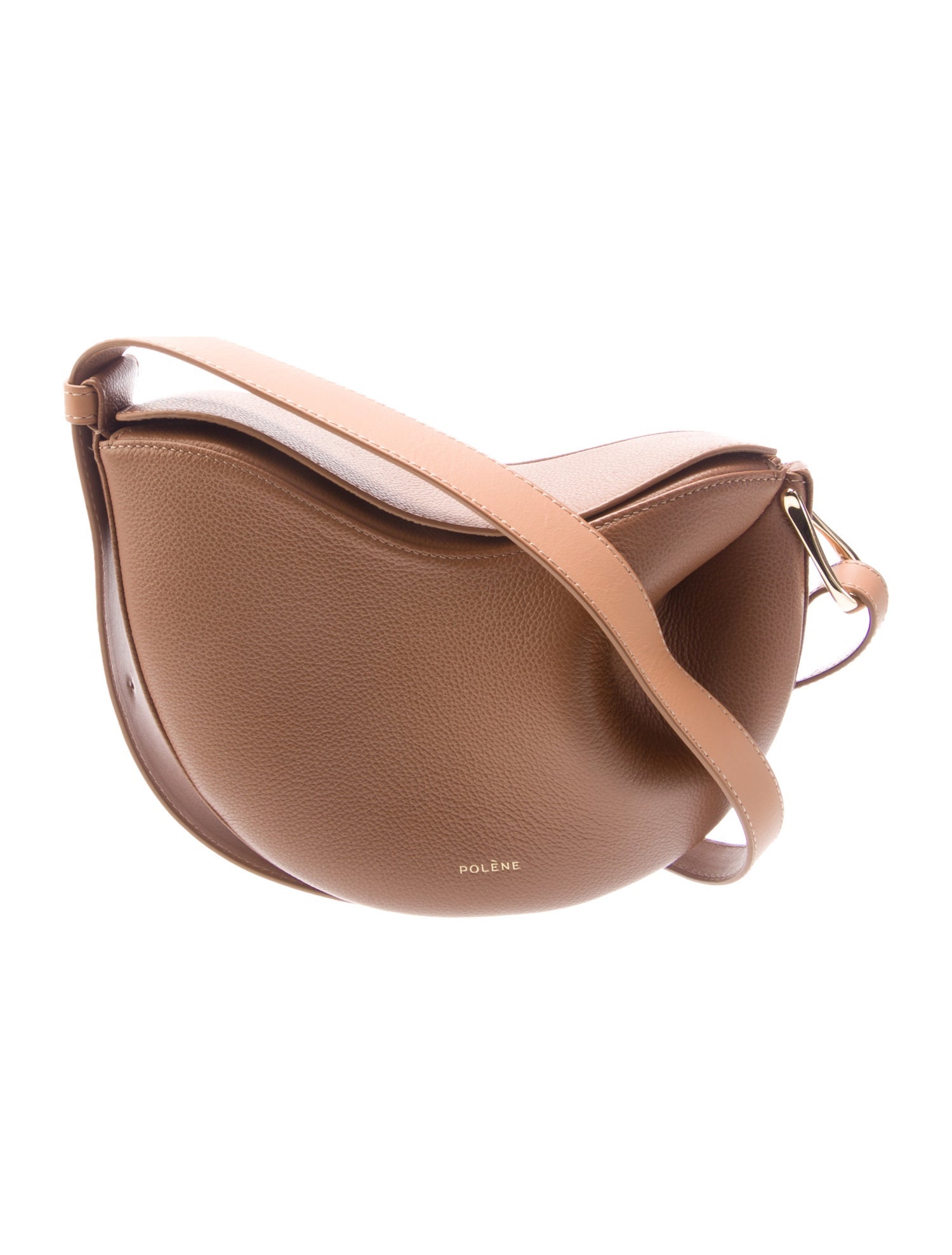 Polène Leather Crossbody Bag - Brown Crossbody Bags, Handbags ...