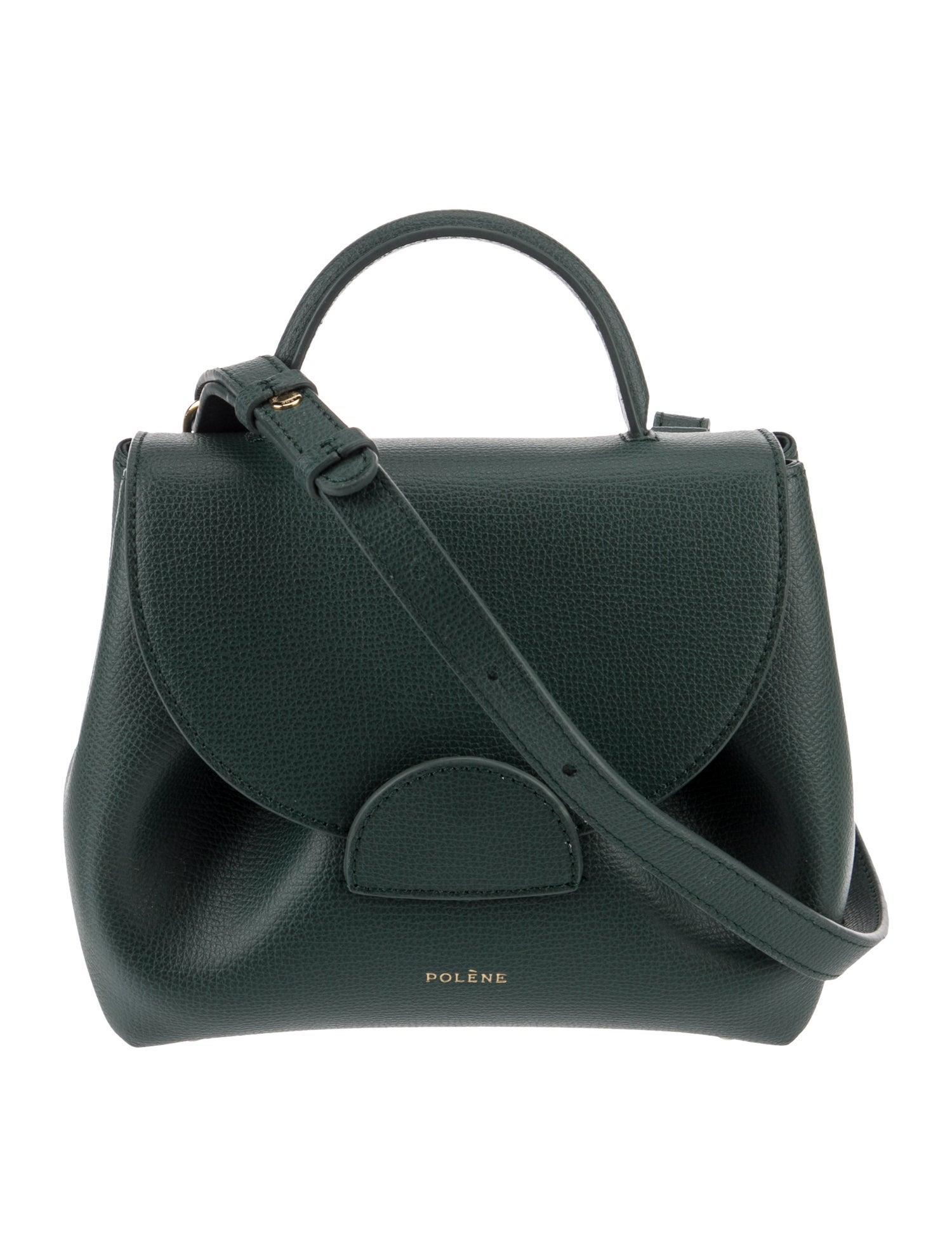 Polène Leather Crossbody Bag - Green Crossbody Bags, Handbags ...