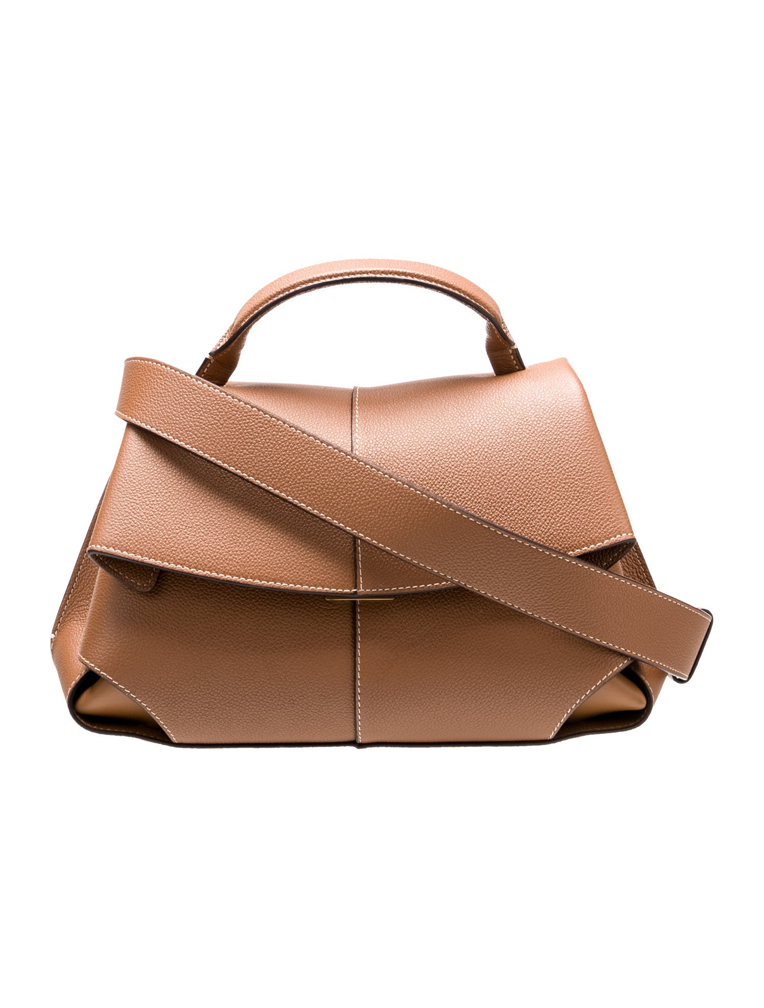 Polène Leather Shoulder Bag - Brown Shoulder Bags, Handbags ...