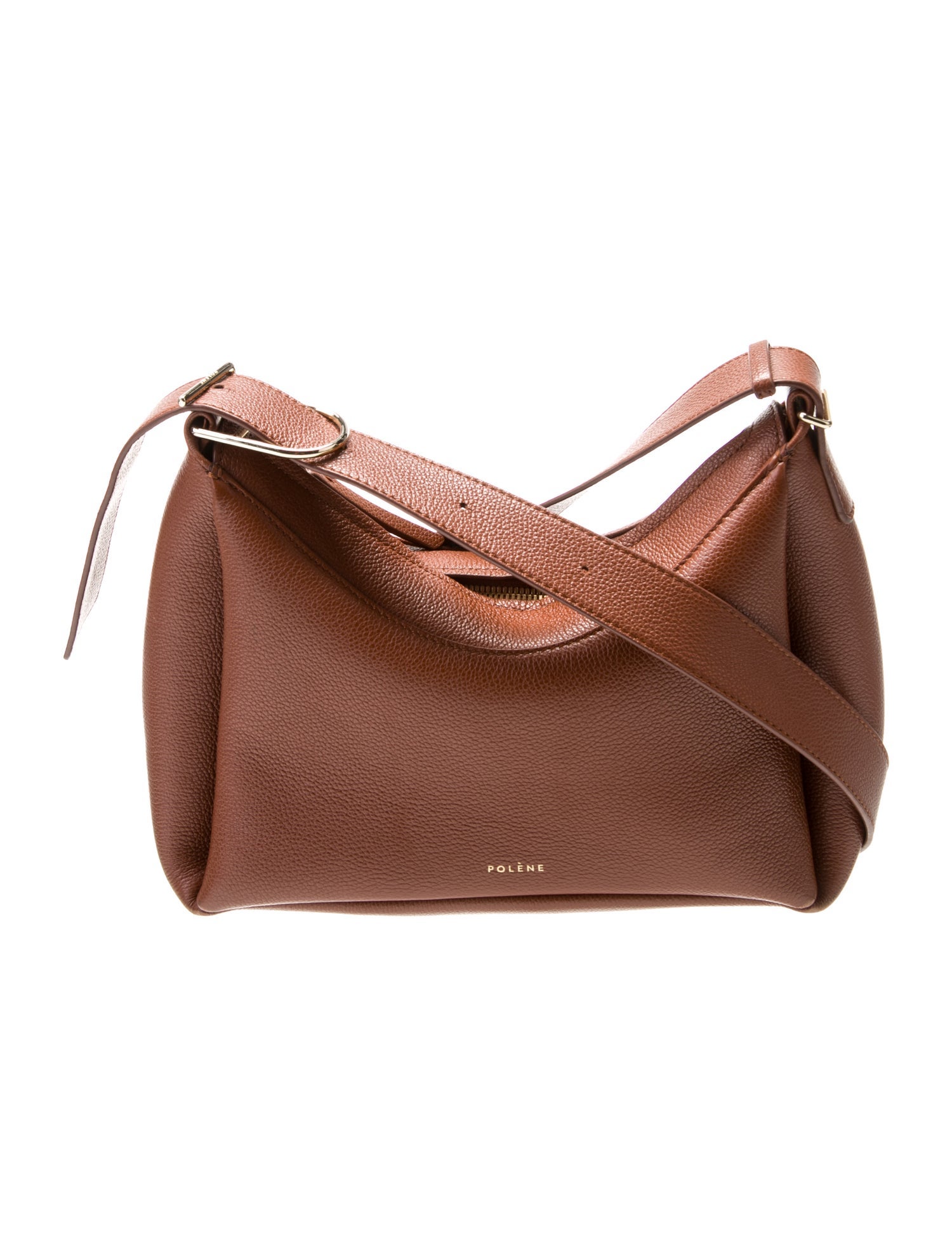 Polène Leather Shoulder Bag - Brown Shoulder Bags, Handbags ...