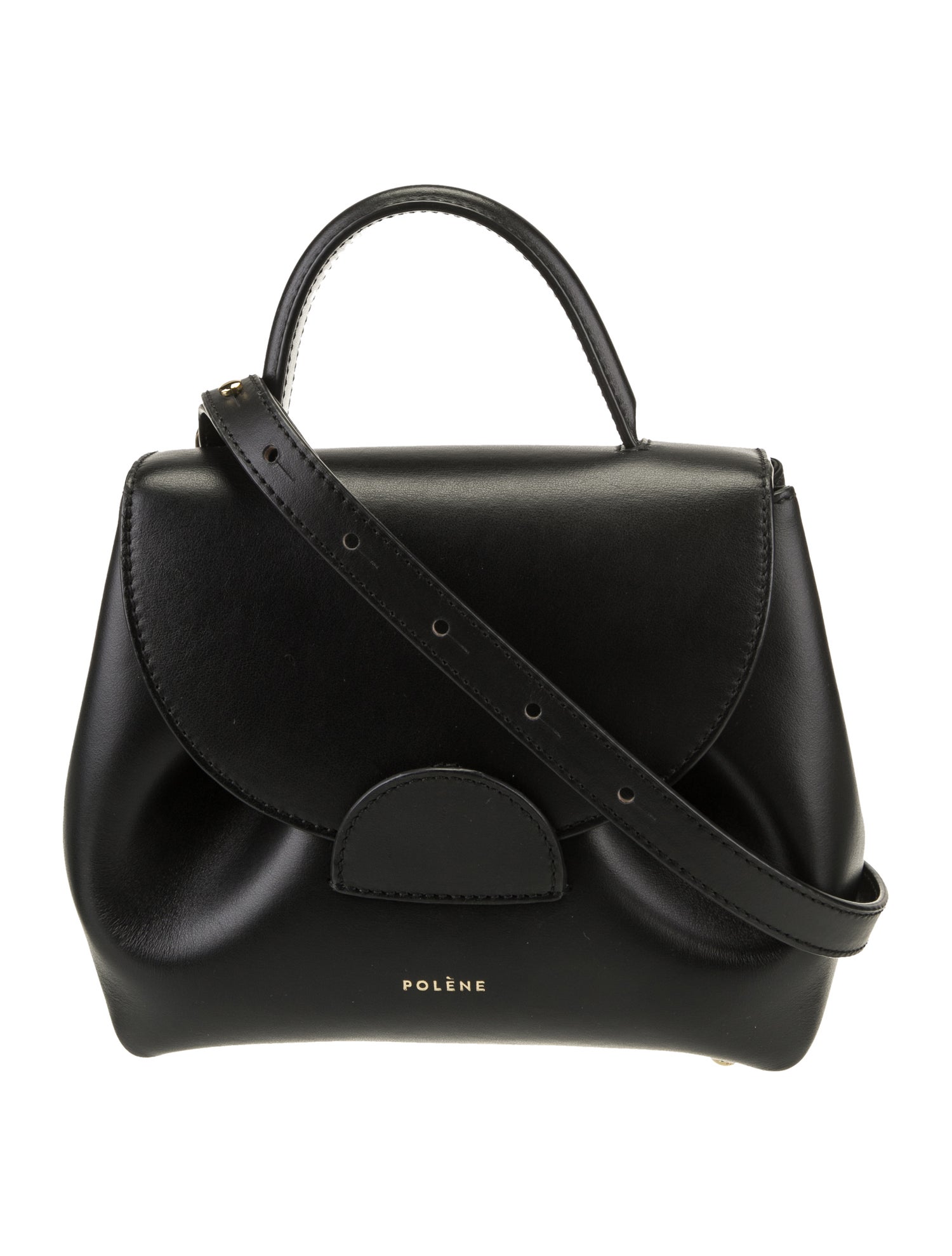 Polène Leather Shoulder Bag - Green Crossbody Bags, Handbags ...