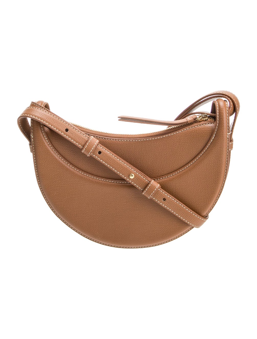 Polène Leather Shoulder Bag - Brown Shoulder Bags, Handbags ...