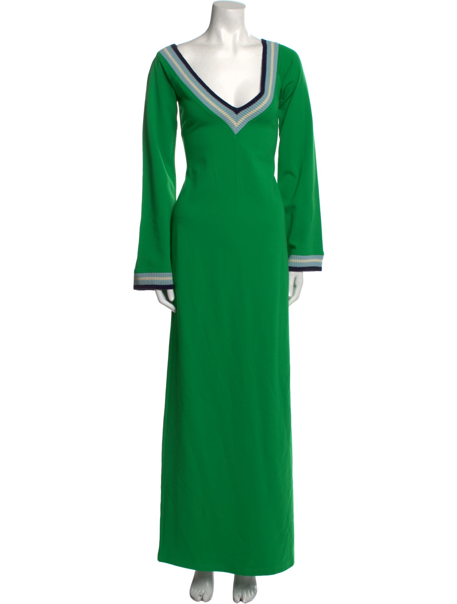 Fenty x Puma V-Neck Long Dress - Green Dresses, Clothing - WPMFY26537 ...
