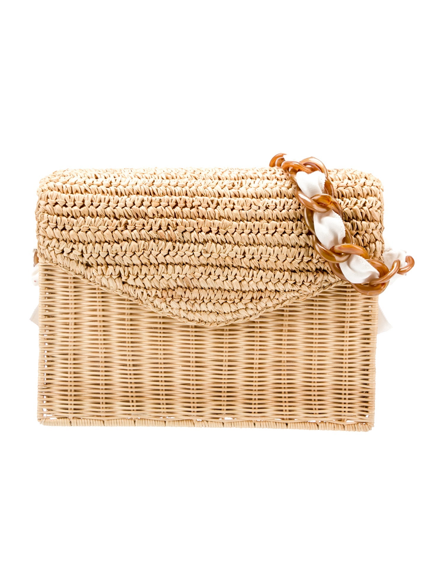 Pamela Munson Straw Shoulder Bag - Neutrals Shoulder Bags, Handbags ...