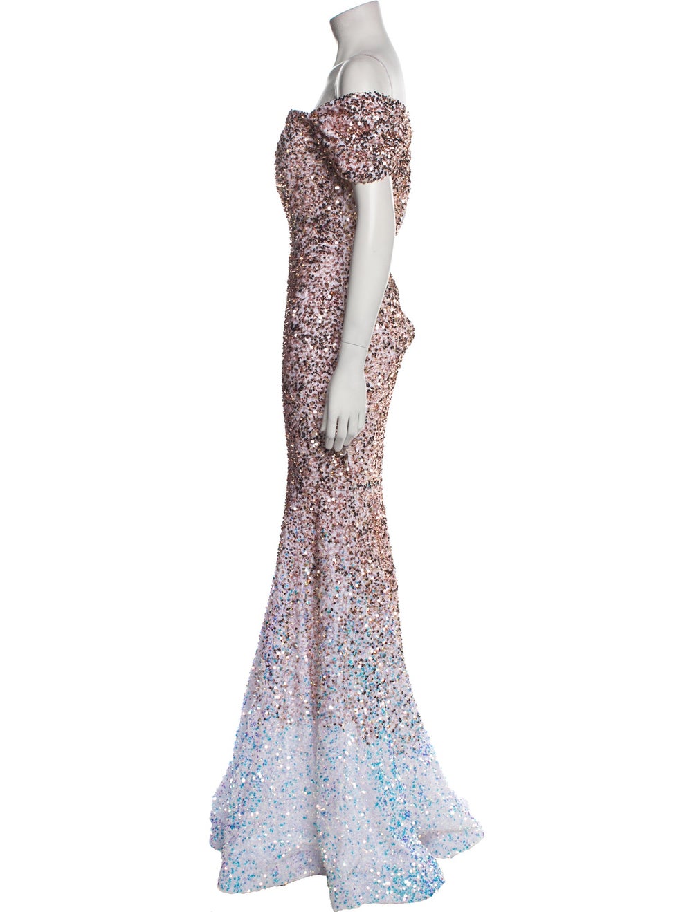 Portia and Scarlett Evening Gown Neutrals Colorblock … - Gem