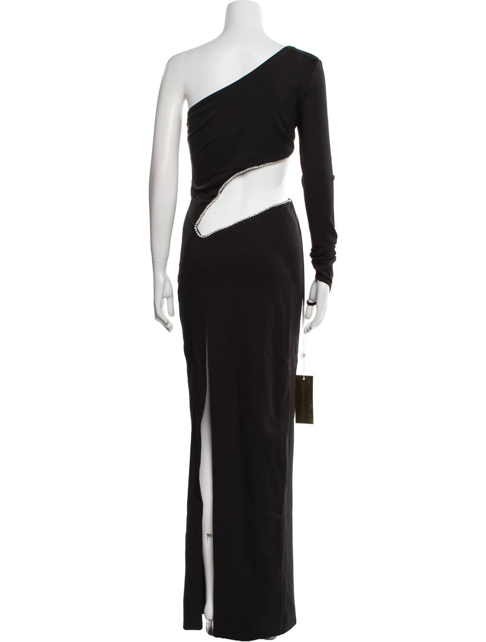 Portia and Scarlett Evening Gown Black Crystal Embell… - Gem