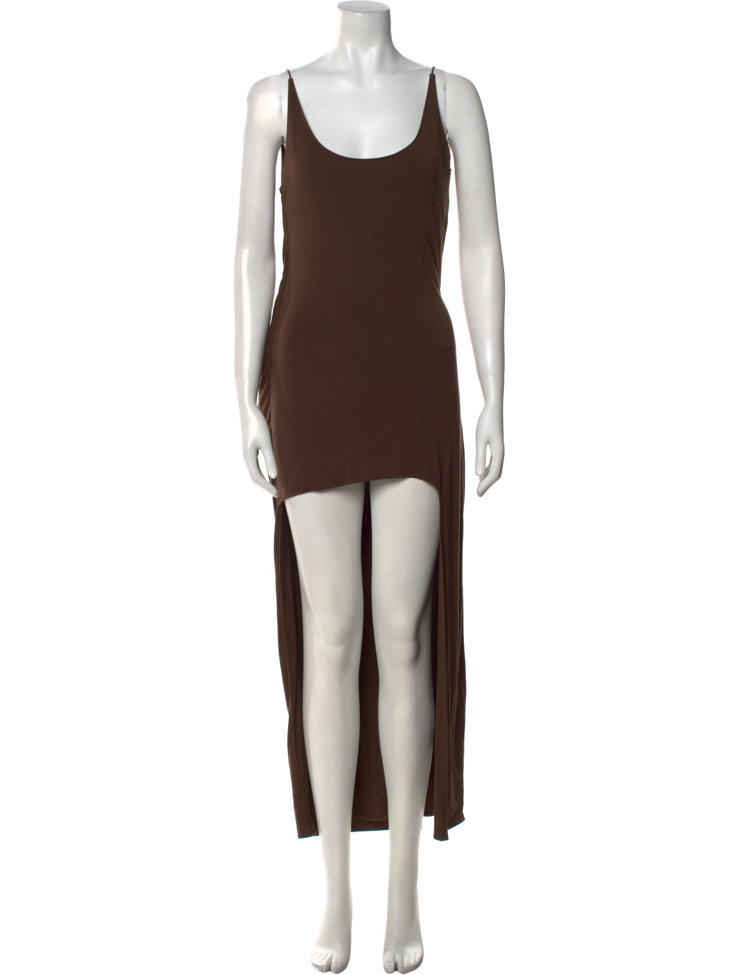 Posse Scoop Neck Long Dress - Brown Dresses, Clothing - WPOSS24447 ...