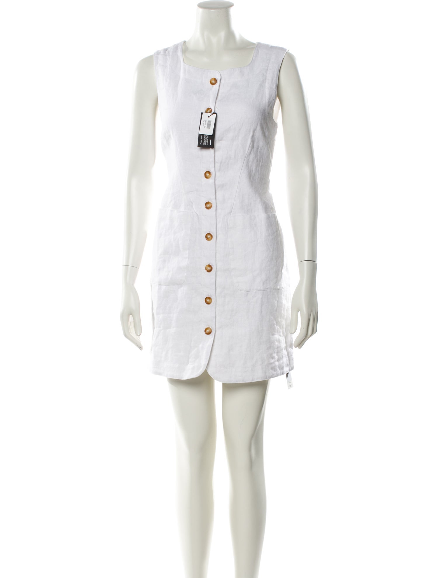 Posse Linen Mini Dress - White Dresses, Clothing - WPOSS25288 | The ...