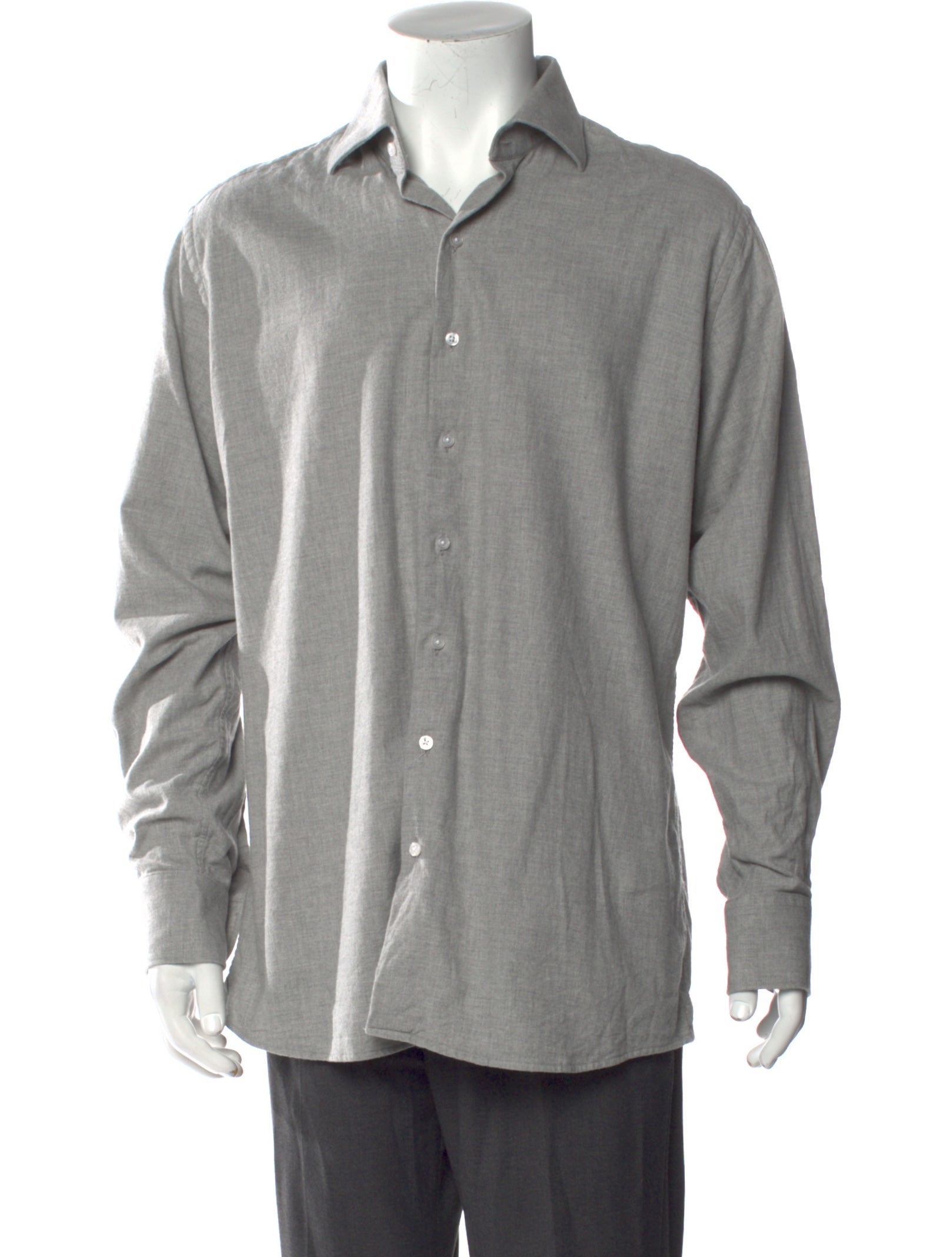Proper Cloth Long Sleeve Shirt - Grey Casual Shirts, Clothing ...