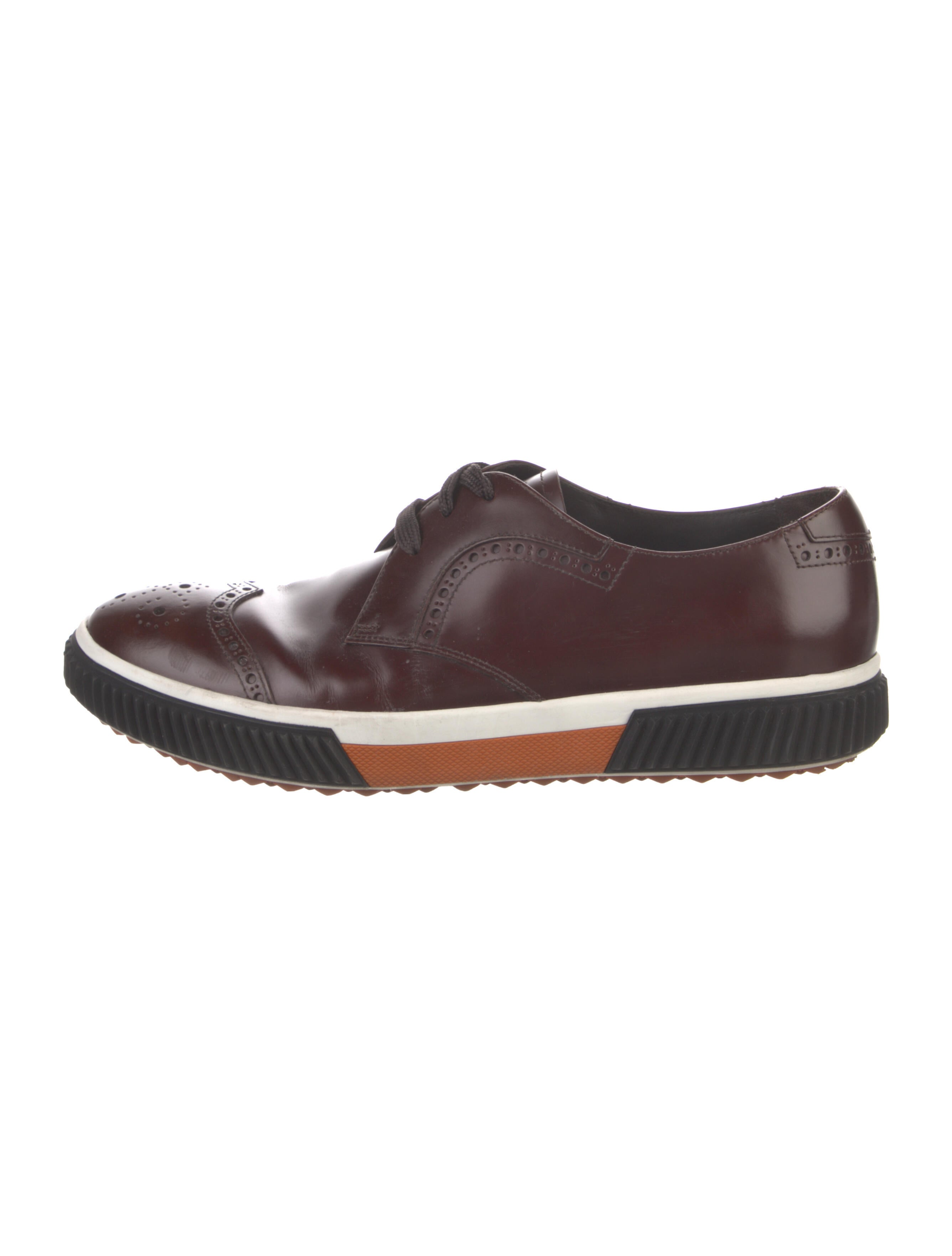 Prada Sport Leather Brogues - Brown Oxfords, Shoes - WPR106751 | The ...