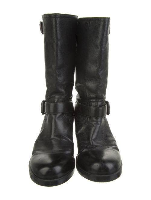 Prada Sport Leather Moto Boots - Black Boots, Shoes - WPR107981 | The ...