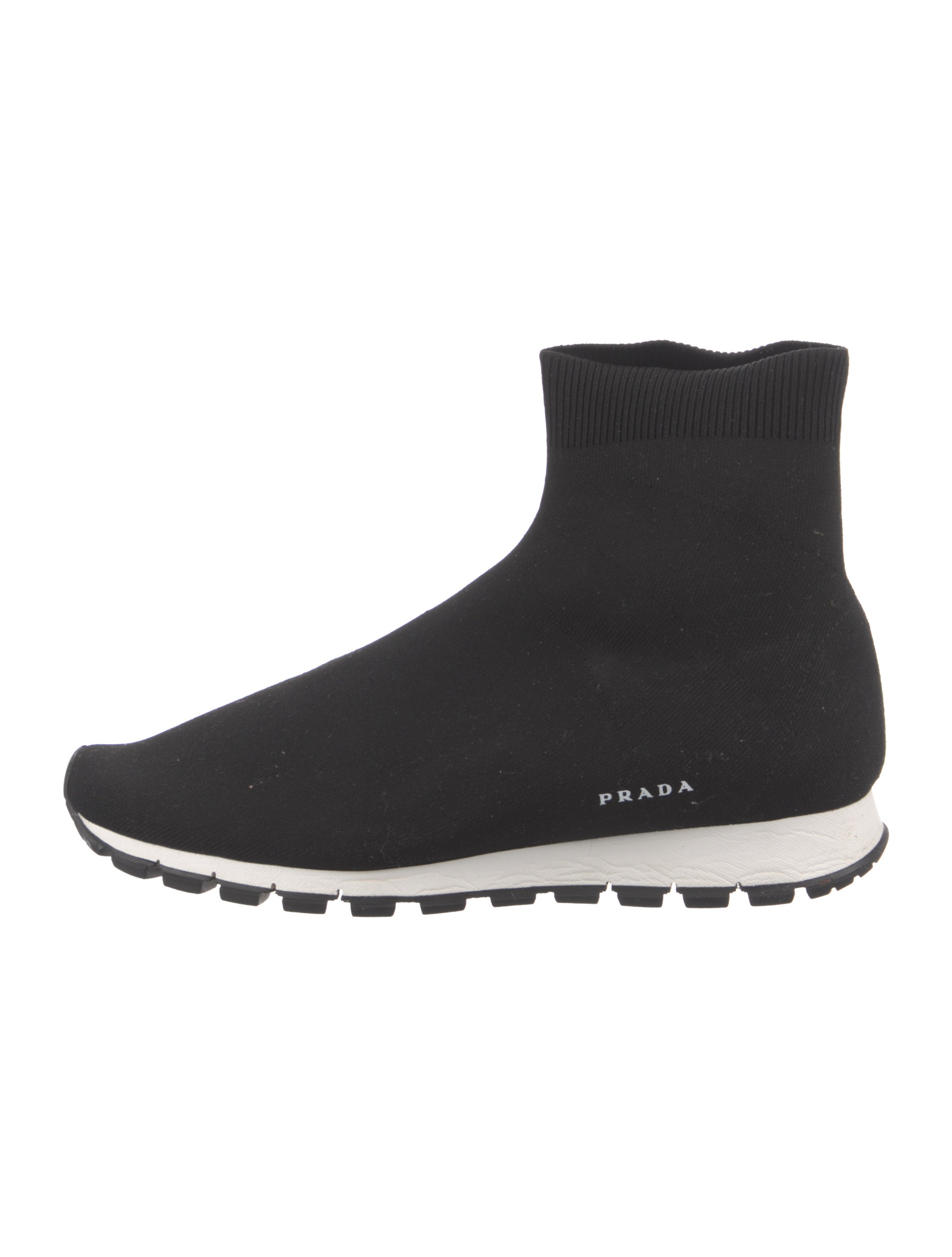 Prada Sport Sock Sneakers - Black Sneakers, Shoes - WPR113220 | The ...