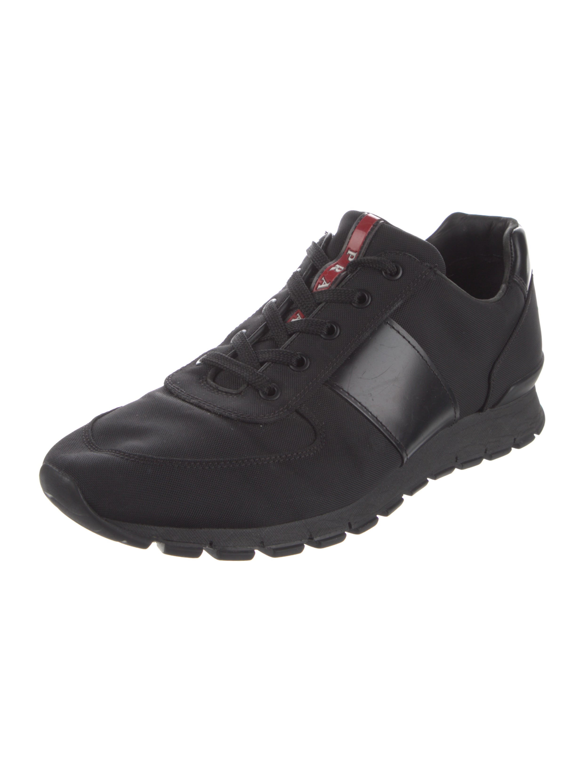 Prada Sport Leather Sneakers - Black Sneakers, Shoes - WPR116560 | The ...