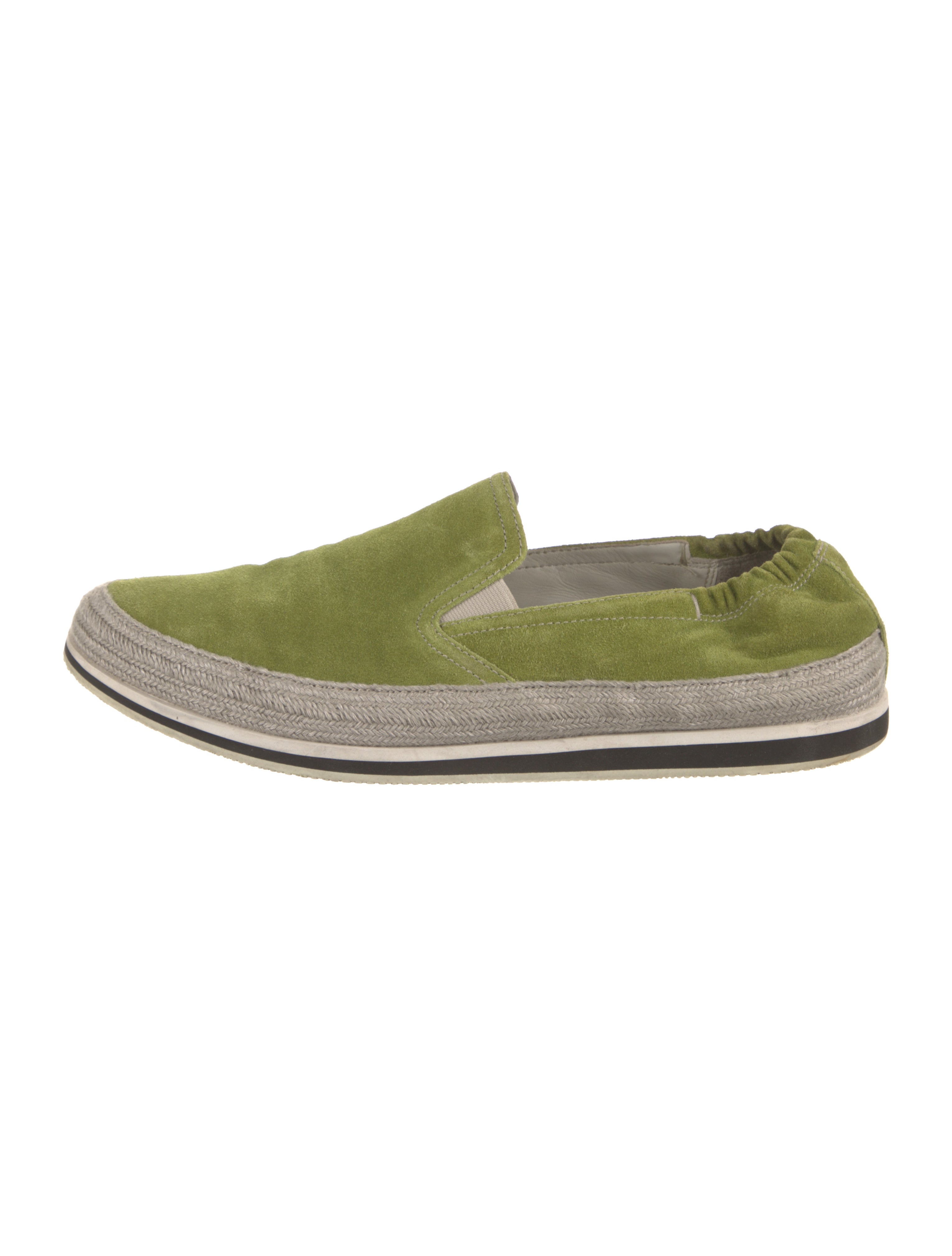Prada Sport Suede Espadrille Sneakers - Green Sneakers, Shoes ...