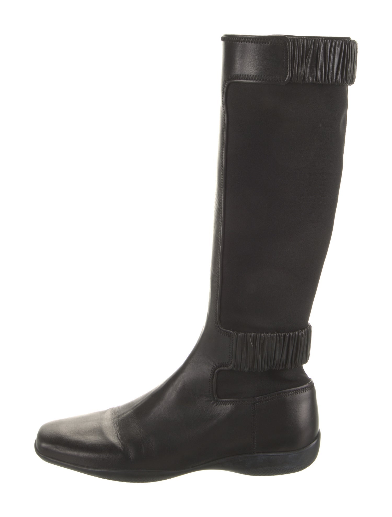 Prada Sport Leather Riding Boots - Black Boots, Shoes - WPR122486 | The ...