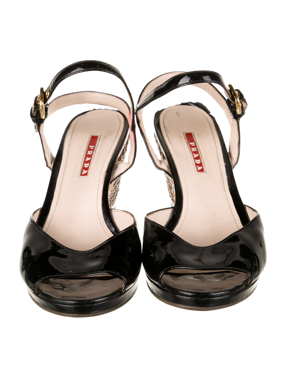 Prada Sport Patent Leather Sandals - Black Sandals, Shoes - WPR126254 ...