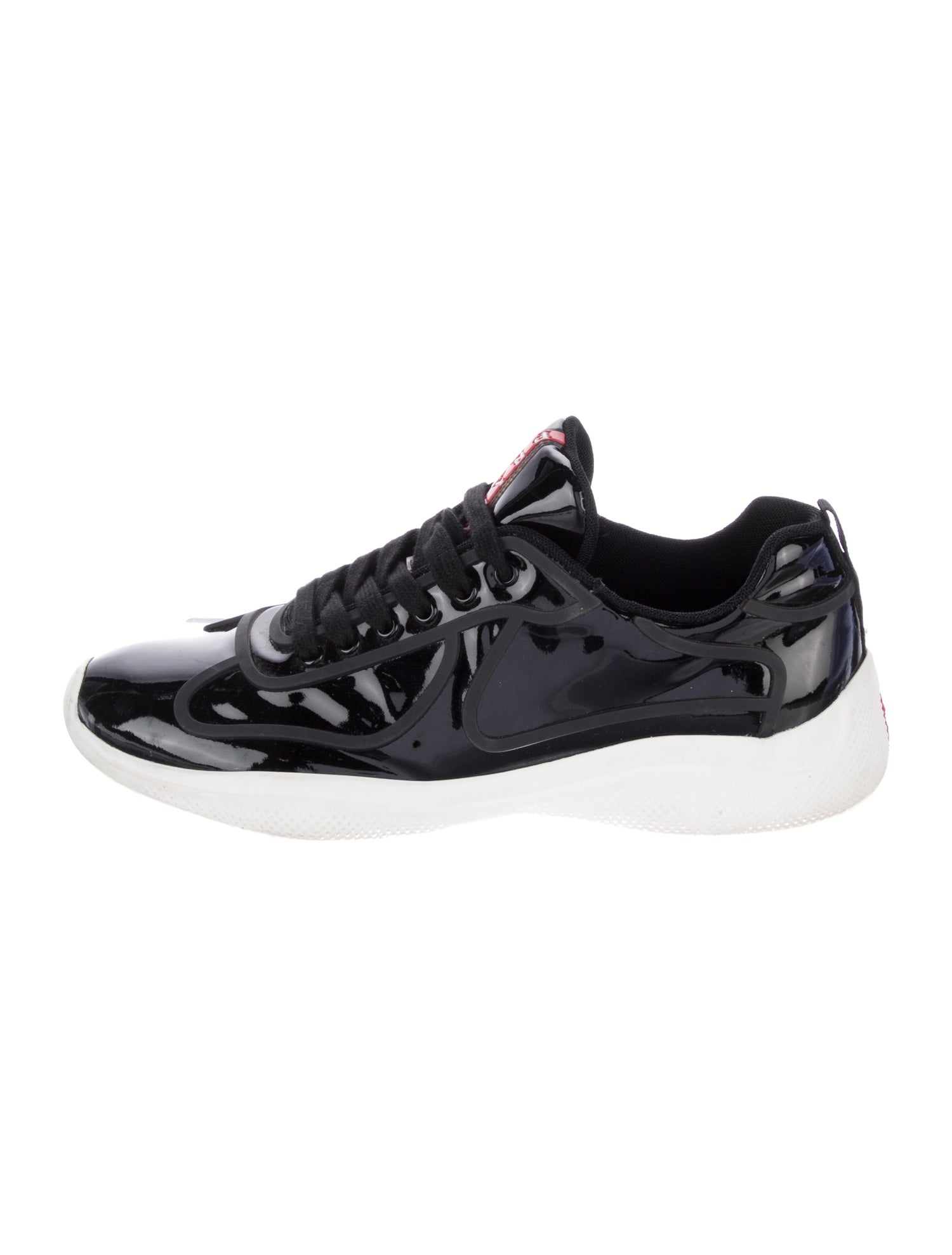 Prada Sport Patent Leather Athletic Sneakers - Black Sneakers, Shoes ...