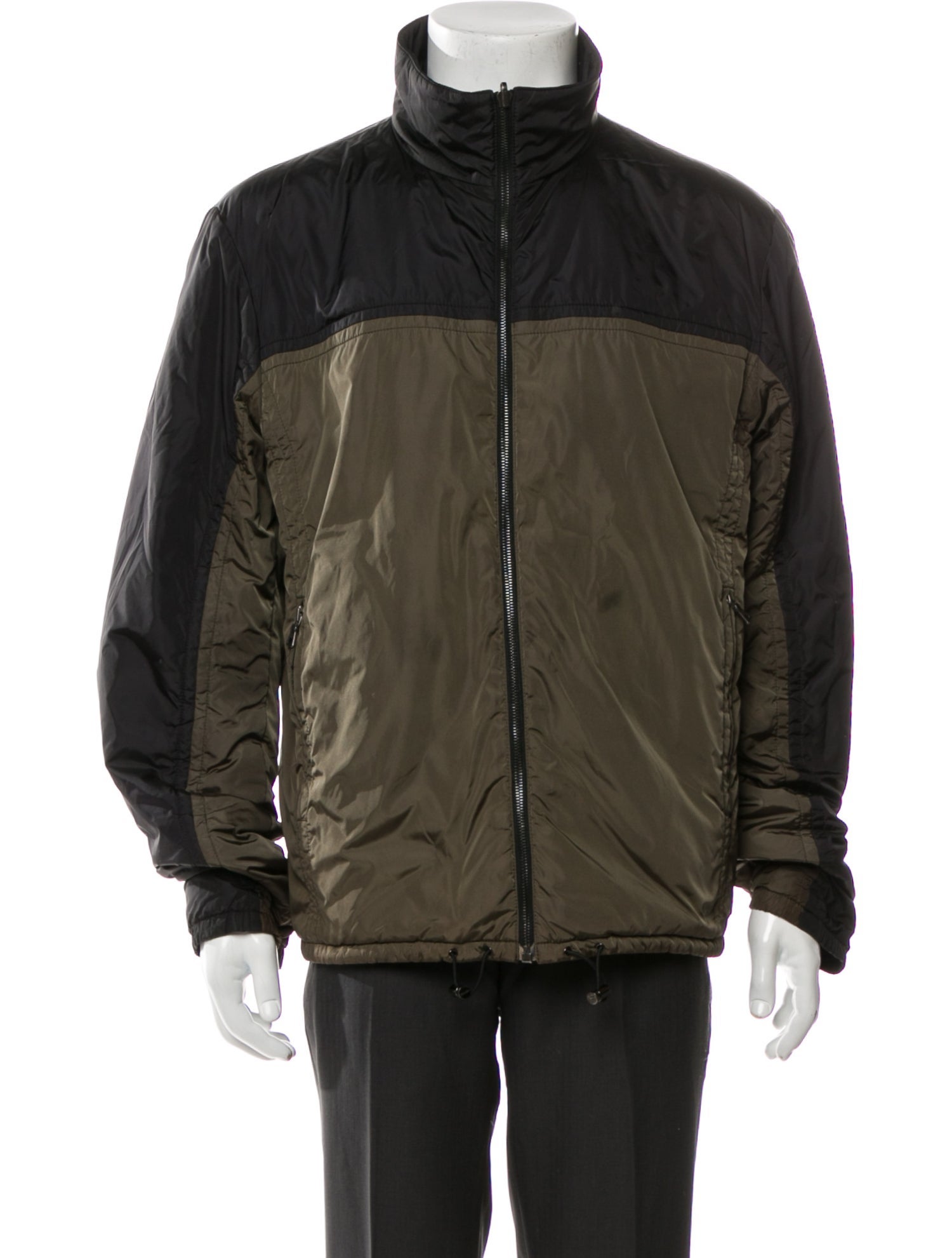 Prada Sport Colorblock Pattern Windbreaker - Black Outerwear, Clothing ...