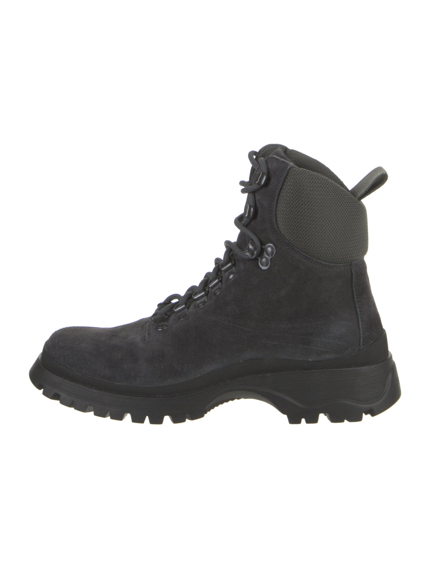 Prada Sport Leather Combat Boots - Grey Boots, Shoes - WPR131403 | The ...