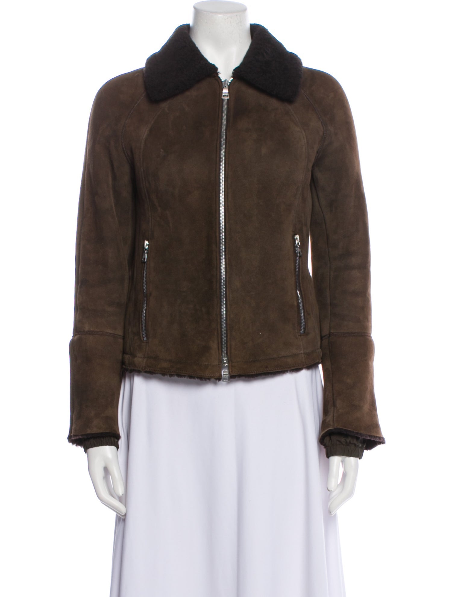 Prada Sport Shearling Fur Jacket - Brown Jackets, Clothing - WPR132381 ...