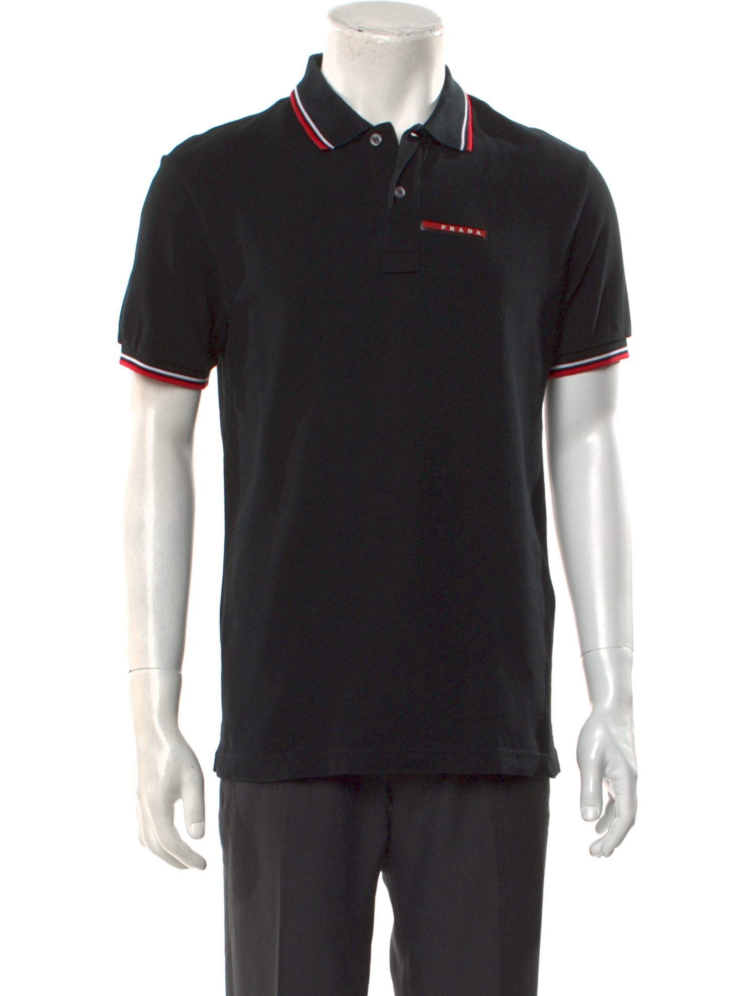 Prada Sport 2017 Collar Polo Shirt - Black Polos, Clothing - WPR139570 | The RealReal