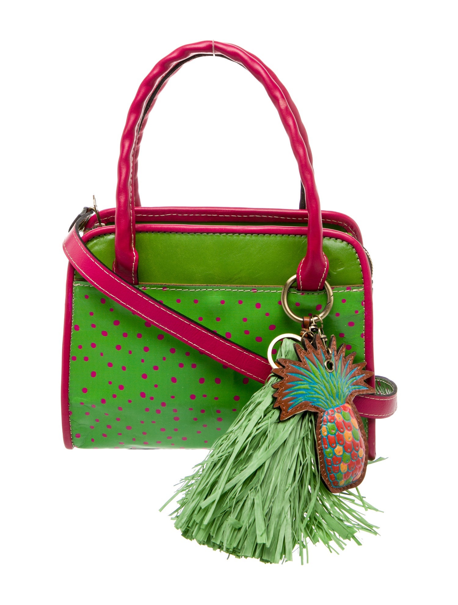 Patricia Nash Leather Top Handle Bag - Green Handle Bags, Handbags ...