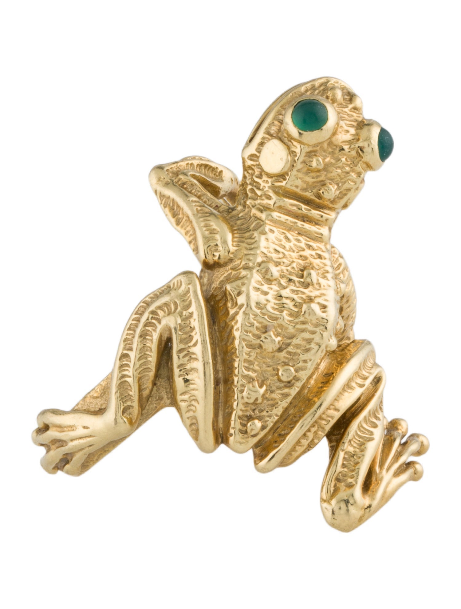 Kurt Wayne Vintage 18K Dyed Chalcedony Frog Cocktail Ring - 18K Yellow ...