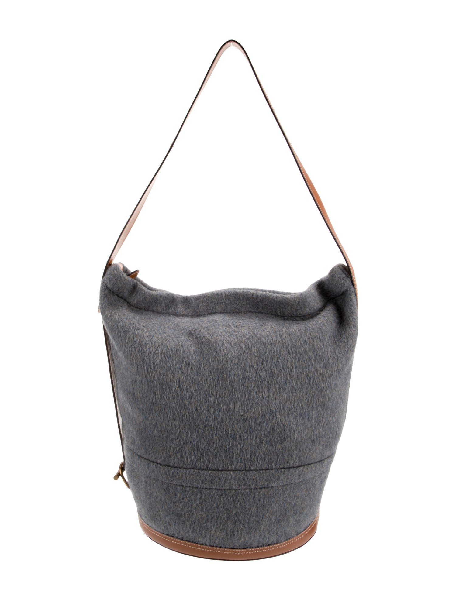 Polo Ralph Lauren Wool Bucket Bag - Grey Bucket Bags, Handbags ...