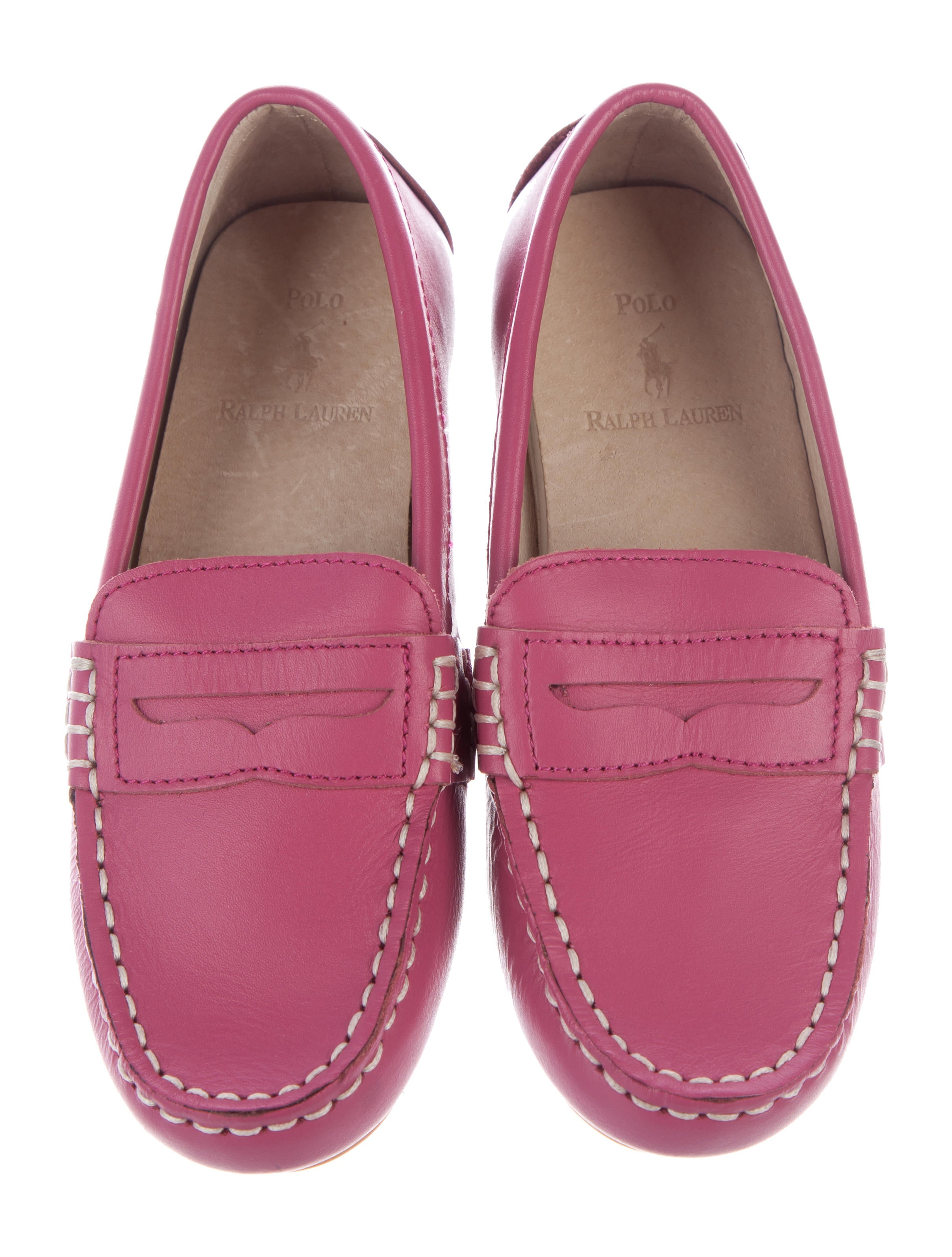 Polo Ralph Lauren Girls Leather Penny Loafers Girls Wprln20629 The Realreal