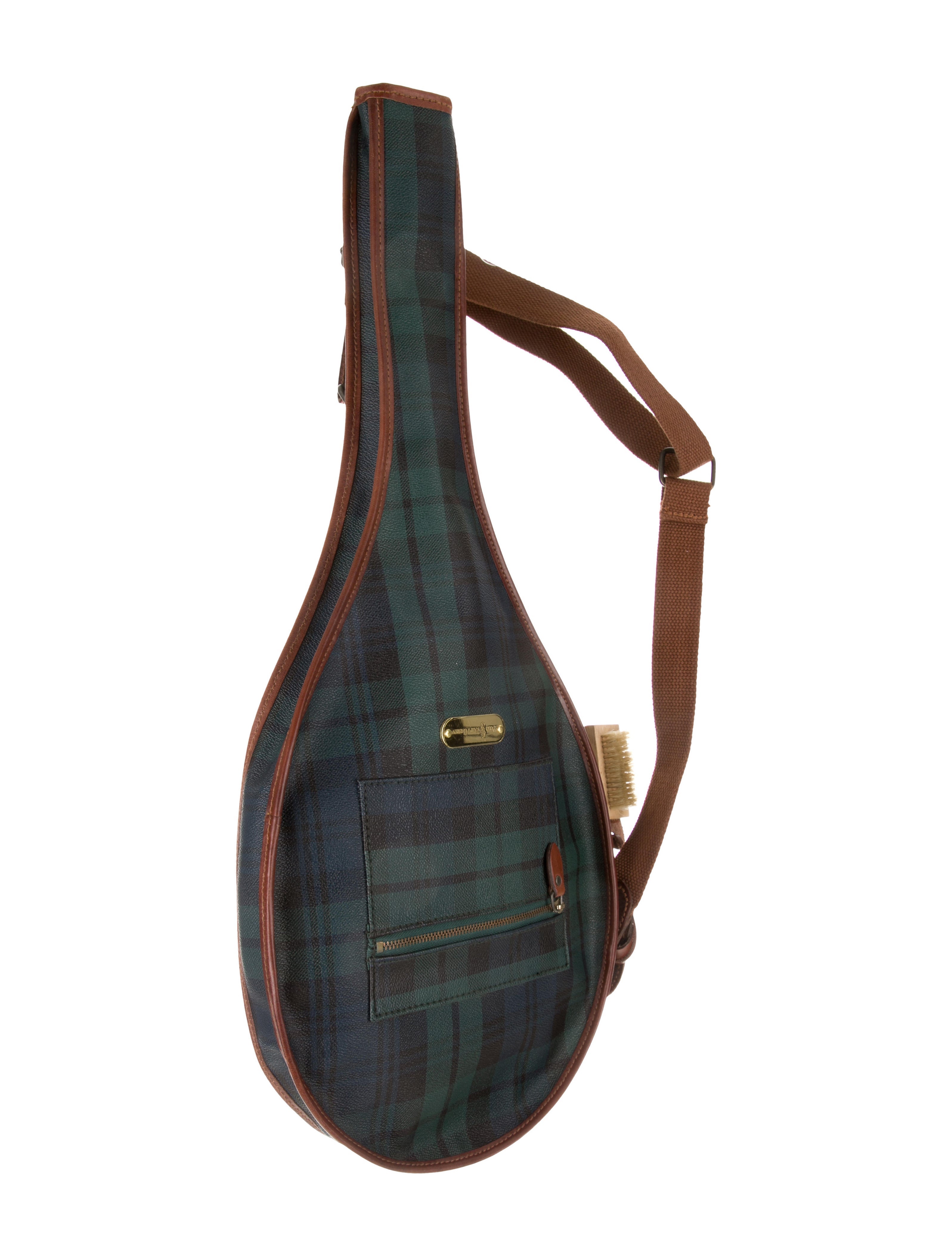 Polo Ralph Lauren Leather-Trimmed Tennis Racquet Bag - Green Carry-Ons ...