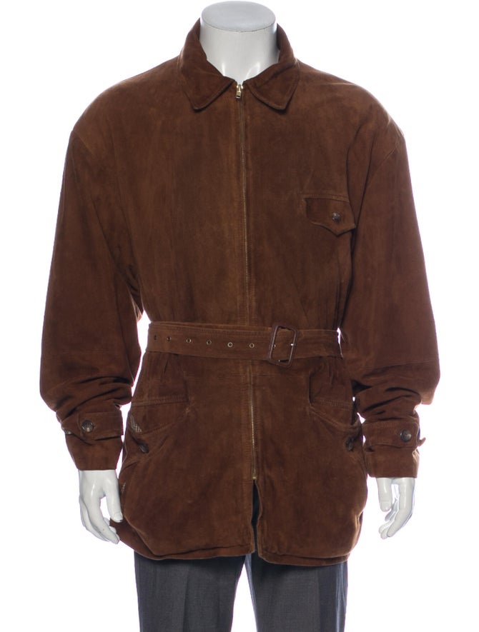 Polo Ralph Lauren Suede Utility Jacket - Brown Outerwear, Clothing ...