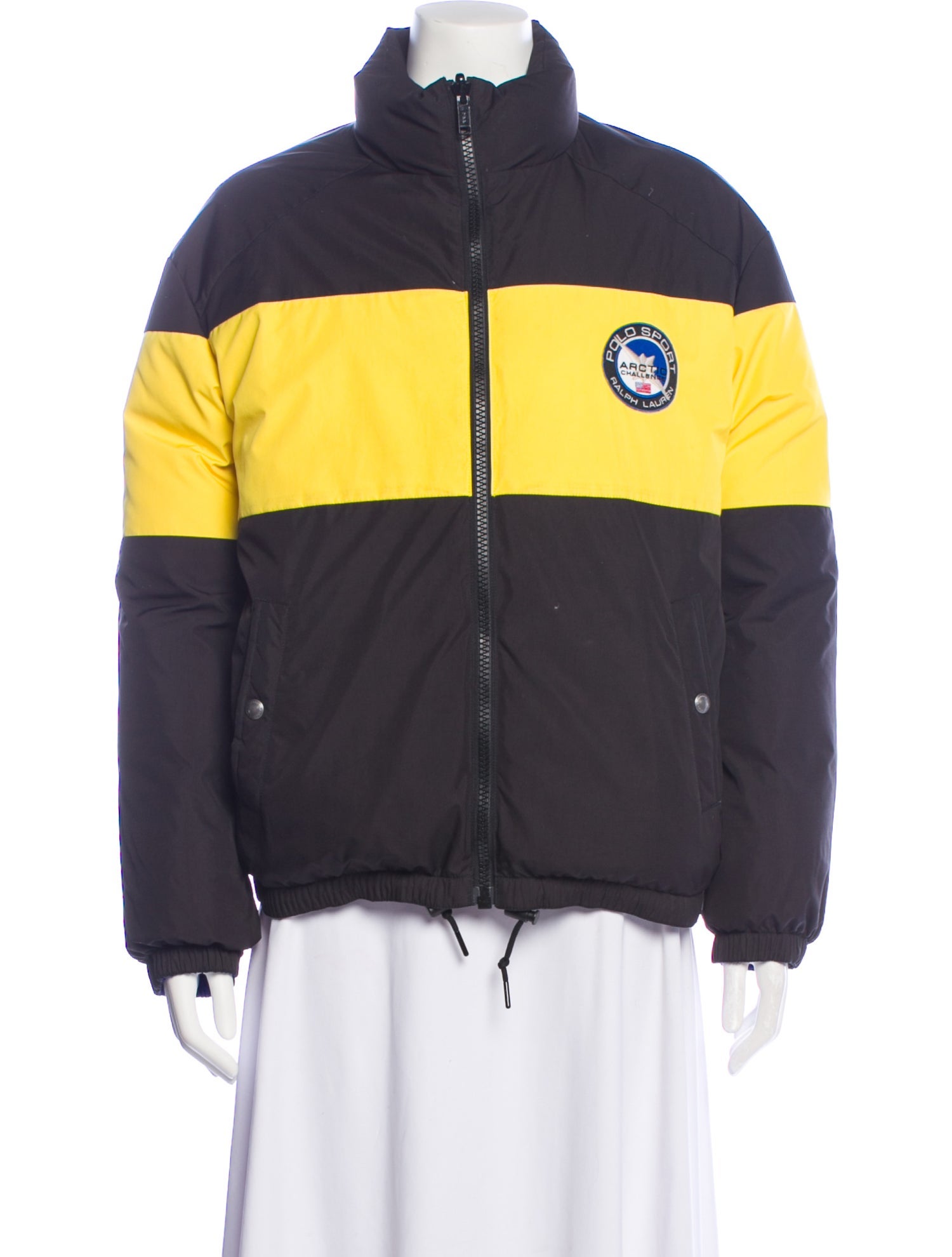 Polo Ralph Lauren Colorblock Pattern Down Coat - Yellow Coats, Clothing ...