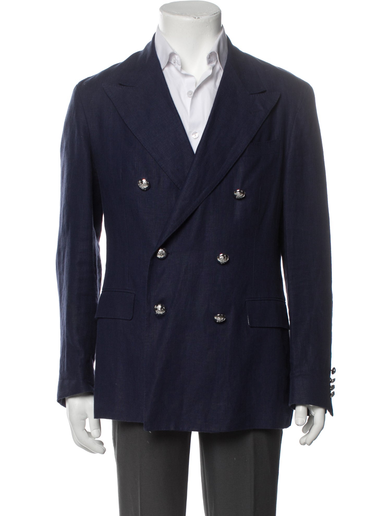 Polo Ralph Lauren Linen Blazer - Blue Suiting, Clothing - WPRLN95009 ...