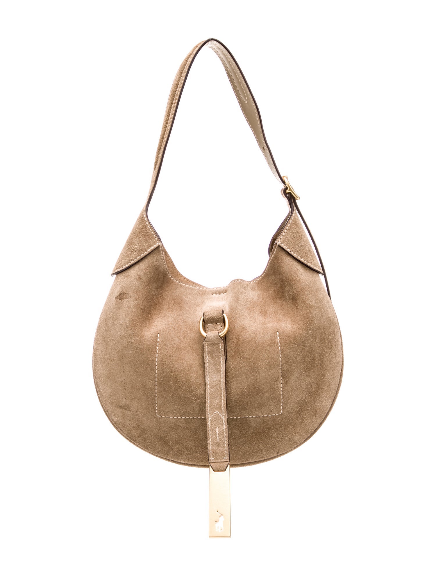Polo Ralph Lauren Suede Shoulder Bag - Neutrals Shoulder Bags, Handbags ...