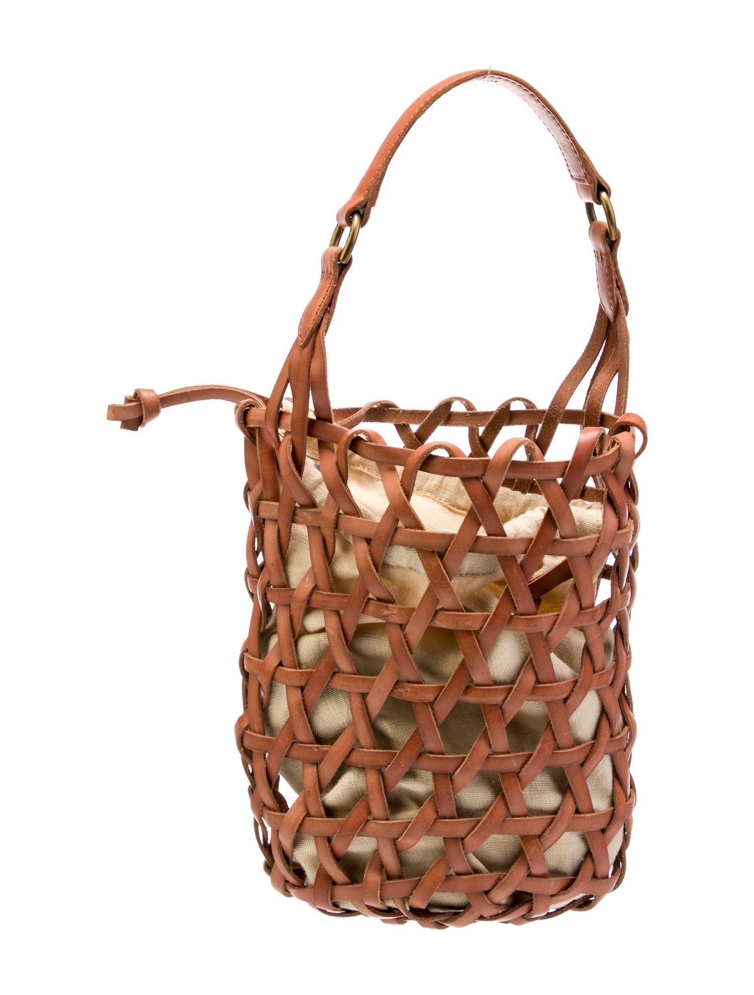 Polo Ralph Lauren Leather Bucket Bag - Brown Bucket Bags, Handbags ...