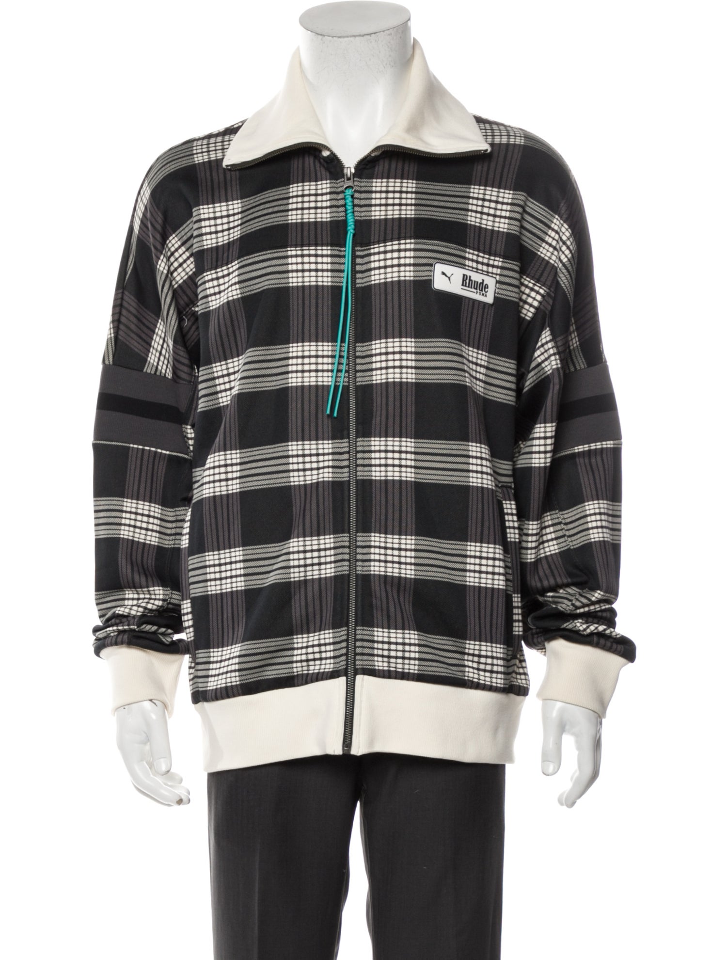 Puma x Rhude Plaid Print Jacket - Black Outerwear, Clothing ...
