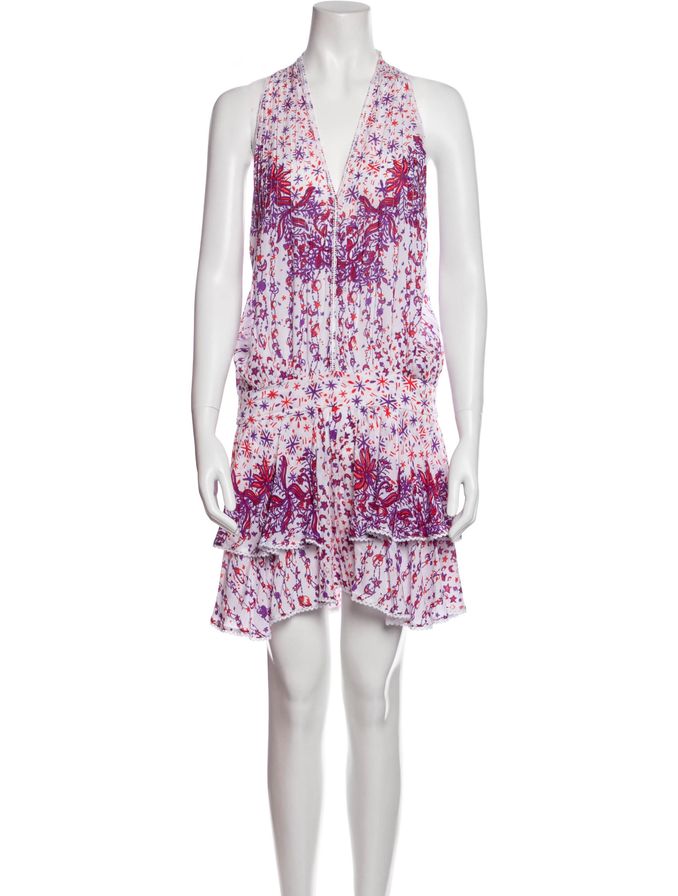 Poupette St Barth Floral Print Knee-Length Dress - White Dresses ...