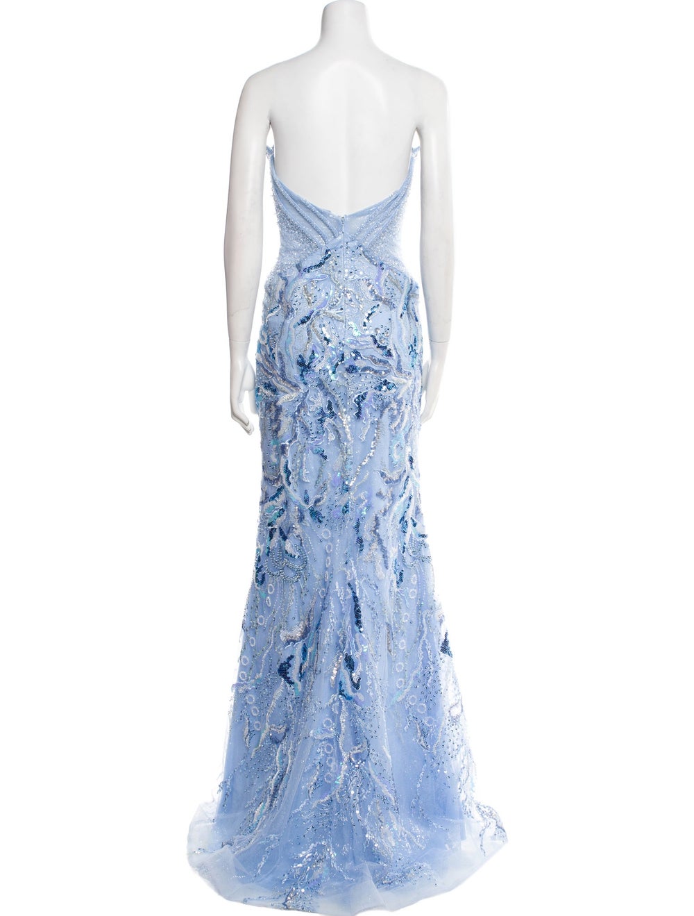 Portia & Scarlett Evening Gown Blue Beaded, Sequin & … - Gem