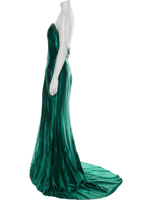 Portia & Scarlett Evening Gown Green Beaded & Crystal… - Gem