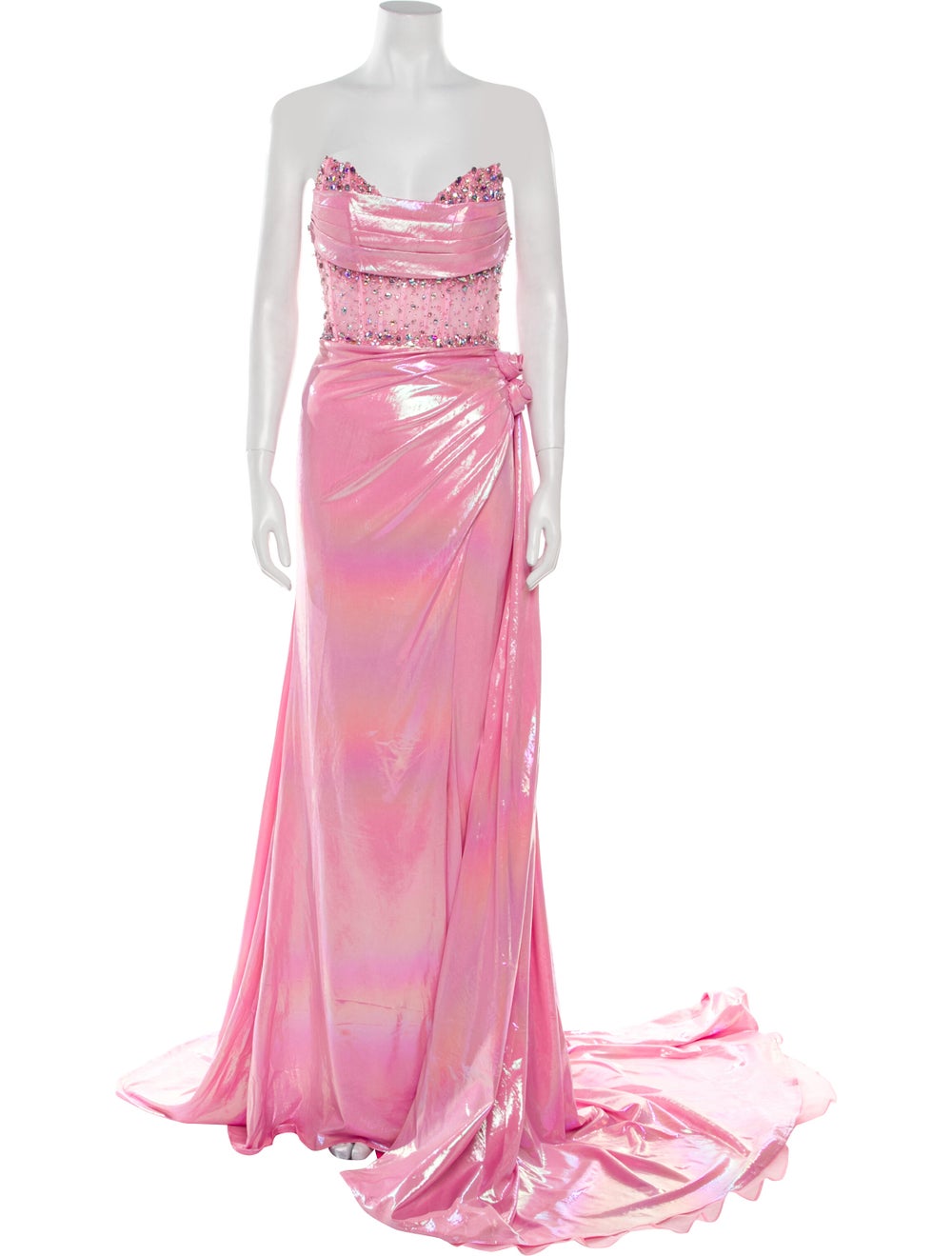 Portia & Scarlett Evening Gown Pink Beaded & Crystal … - Gem