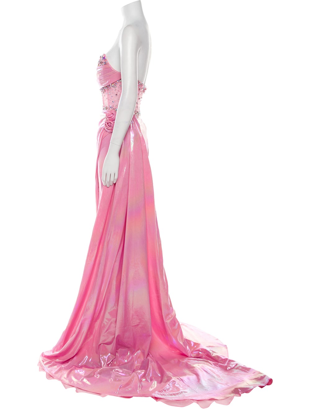 Portia & Scarlett Evening Gown Pink Beaded & Crystal … - Gem
