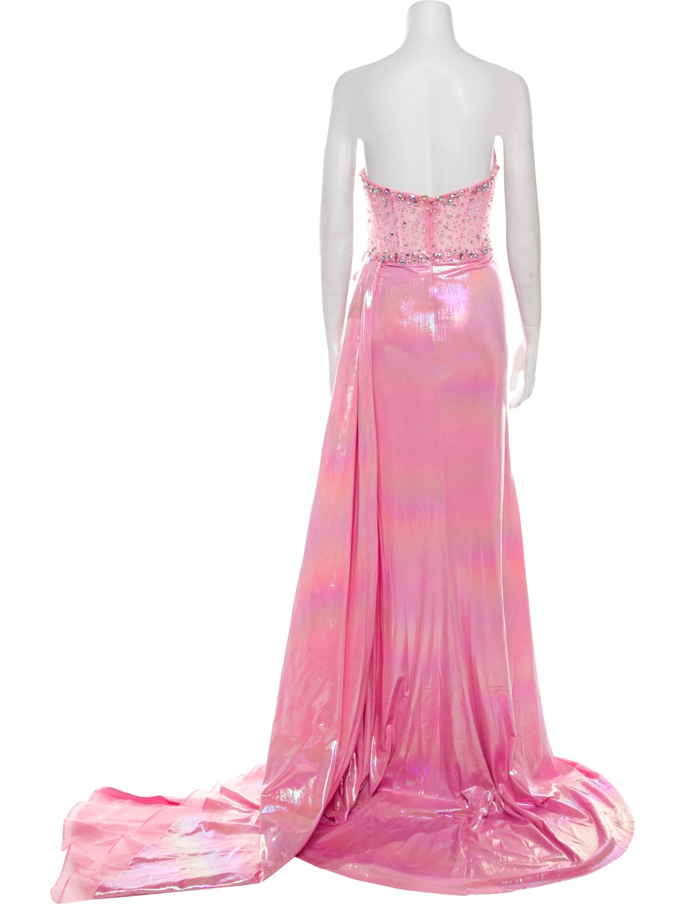 Portia & Scarlett Evening Gown Pink Beaded & Crystal … - Gem