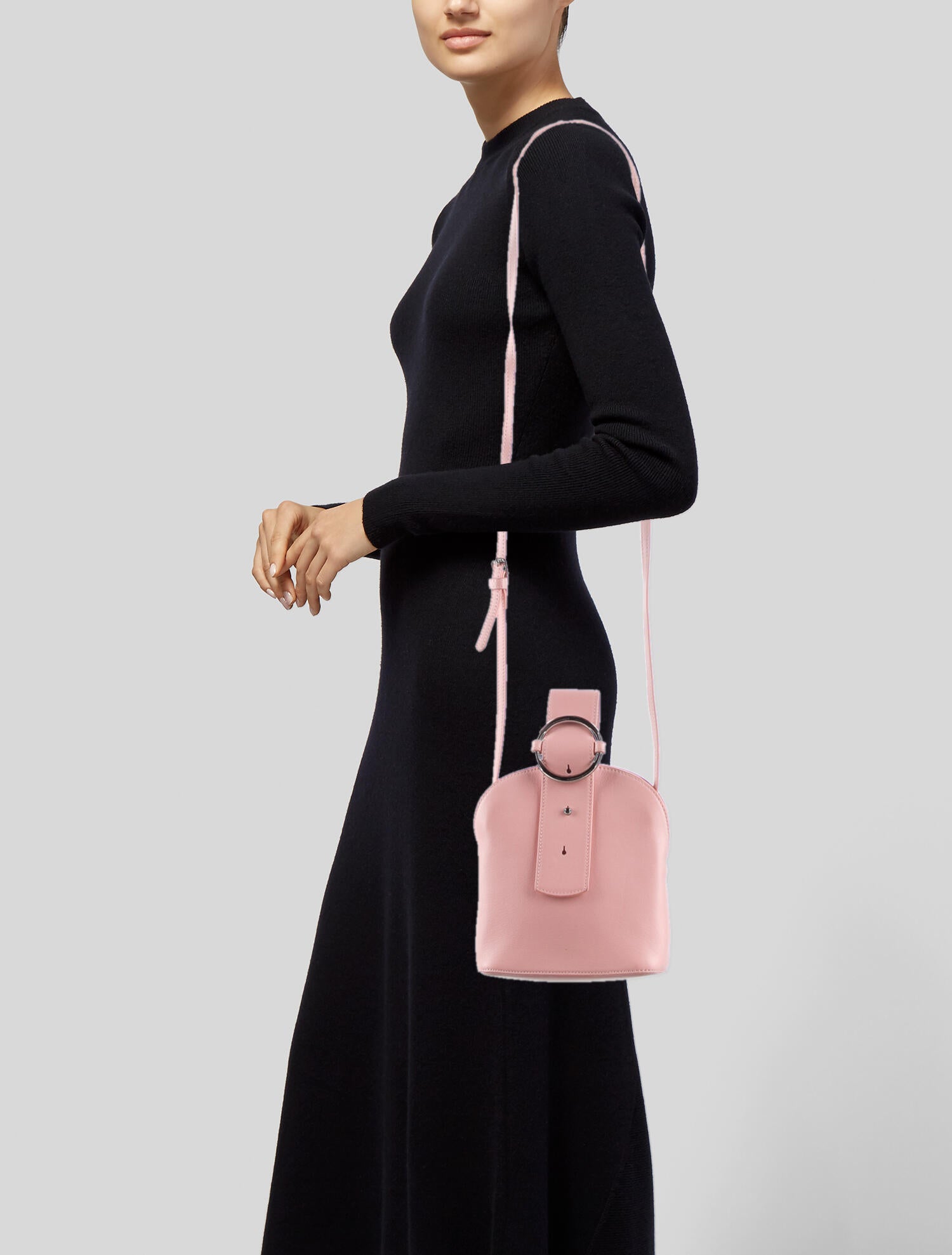 Parisa Wang Small Leather Bucket Bag - Pink Bucket Bags, Handbags ...