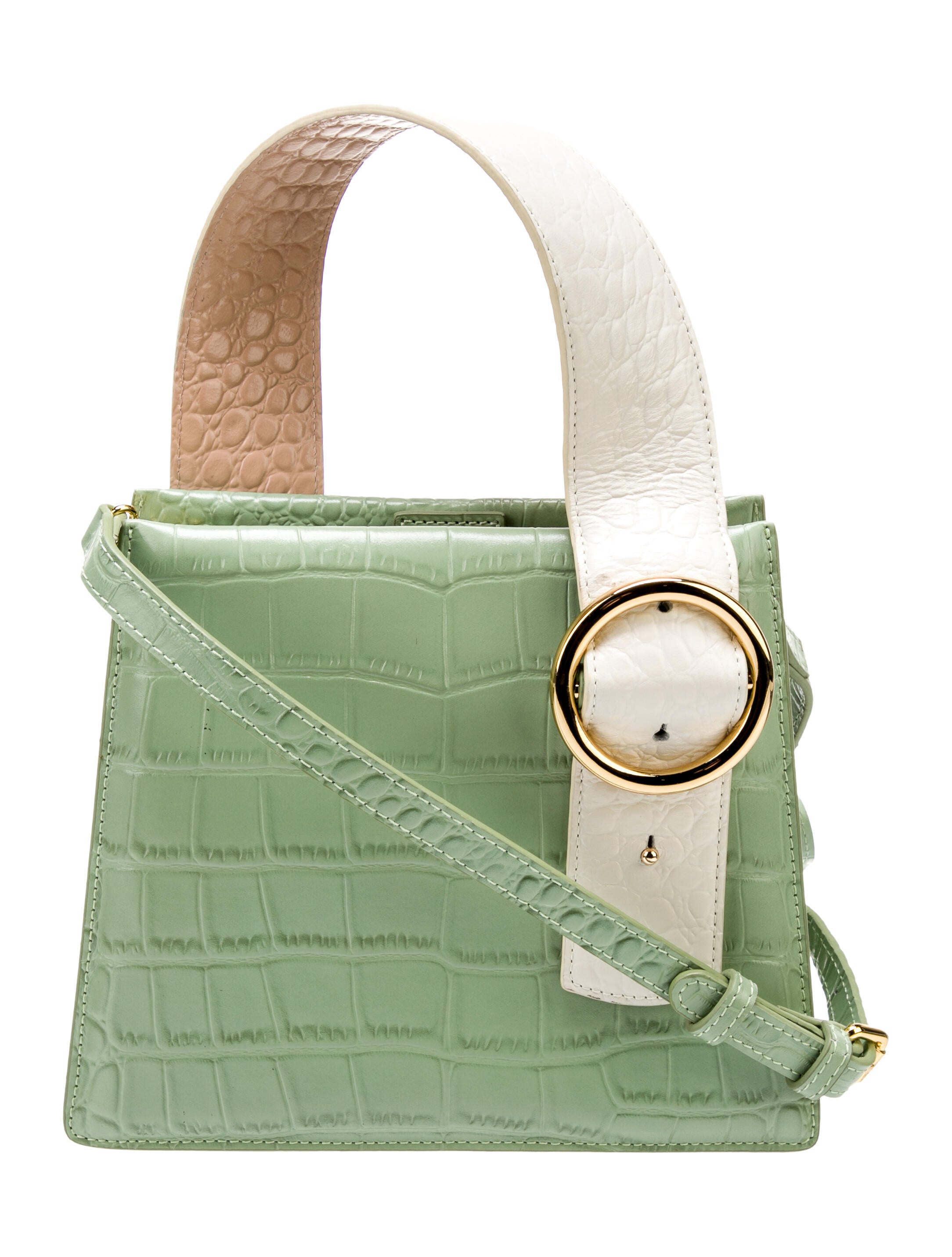 Parisa Wang Embossed Leather Handle Bag - Green Handle Bags, Handbags - WPSRF20295 | The RealReal