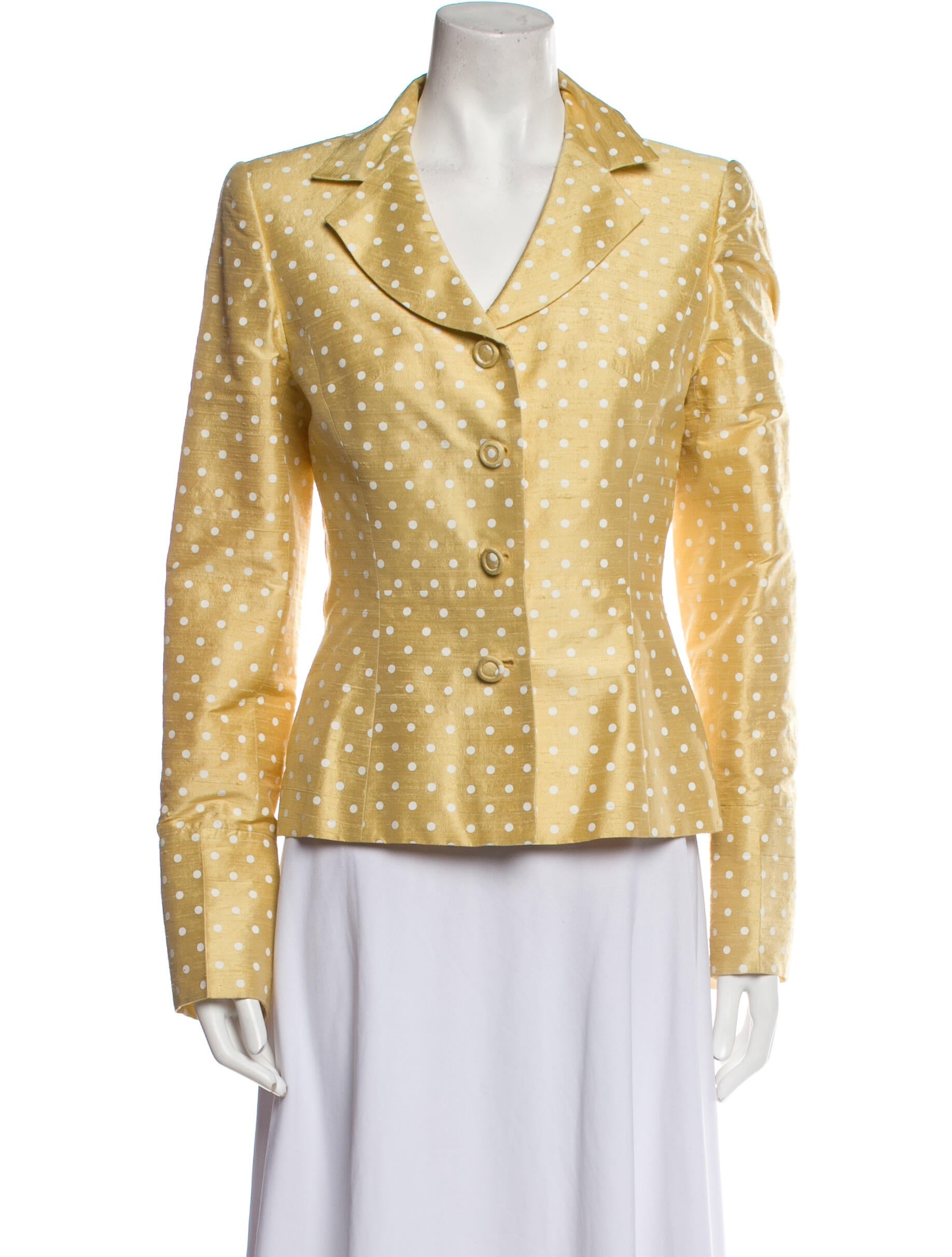 Paule Vasseur Silk Printed Blazer - Yellow Jackets, Clothing ...